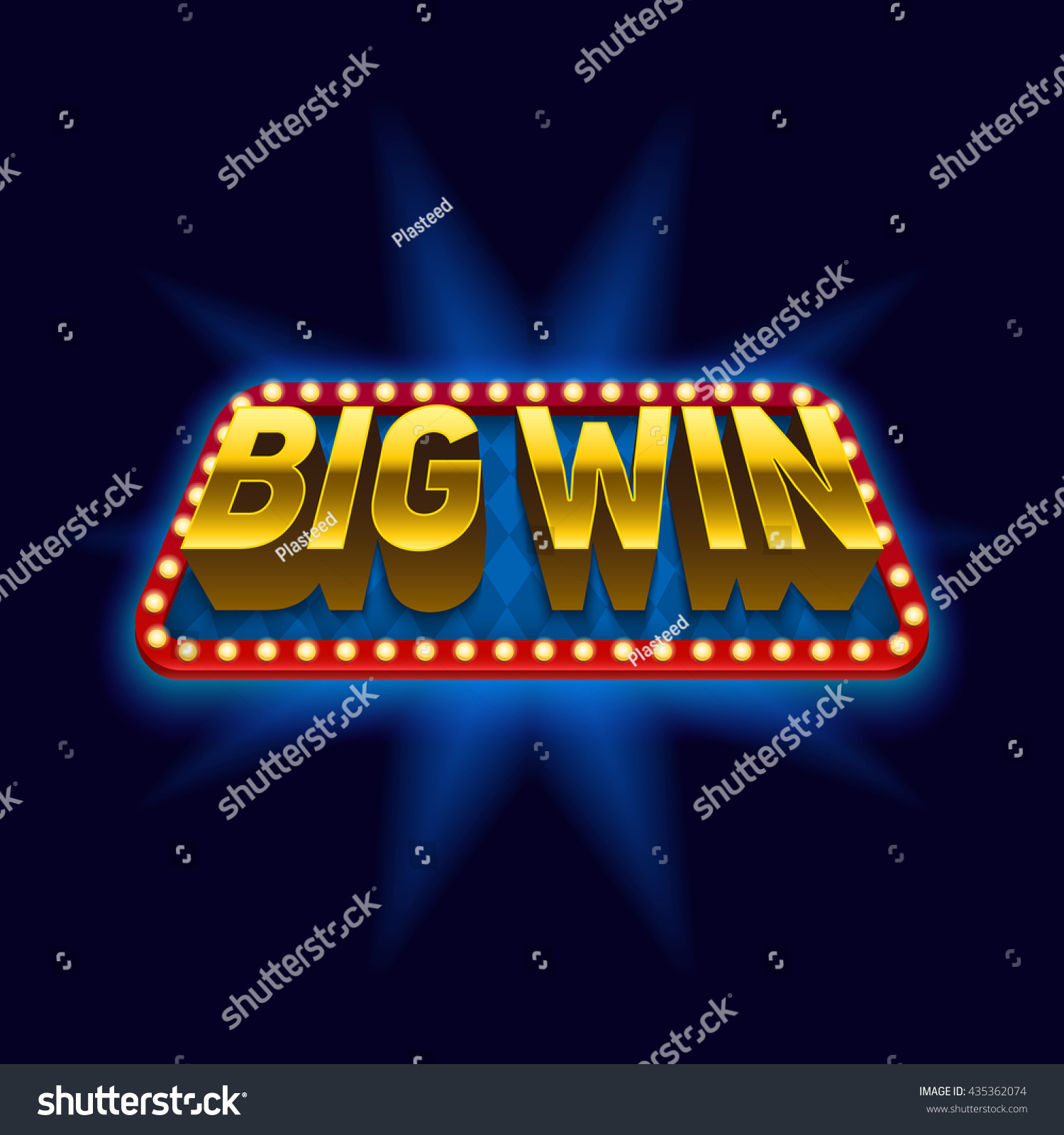 Big Win Banner Design Vector Illustration: vector de stock (libre de ...