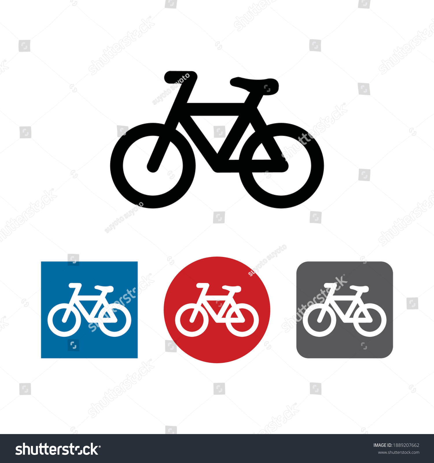Símbolo de icono de bicicleta vector: vector de stock (libre de ...