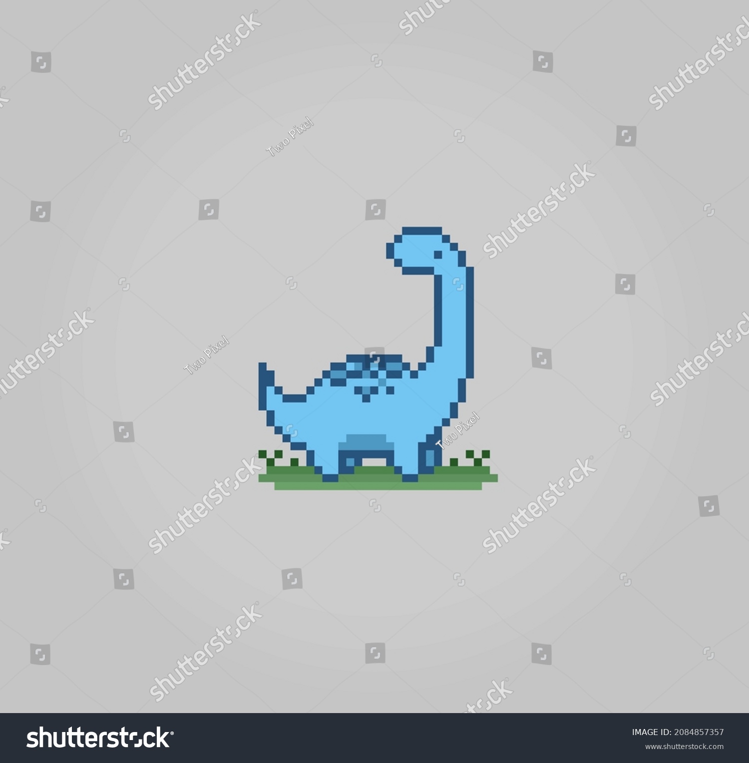 8 Bit Dinosaur Pixels Animals Vector Stock Vector (Royalty Free) 2084857357