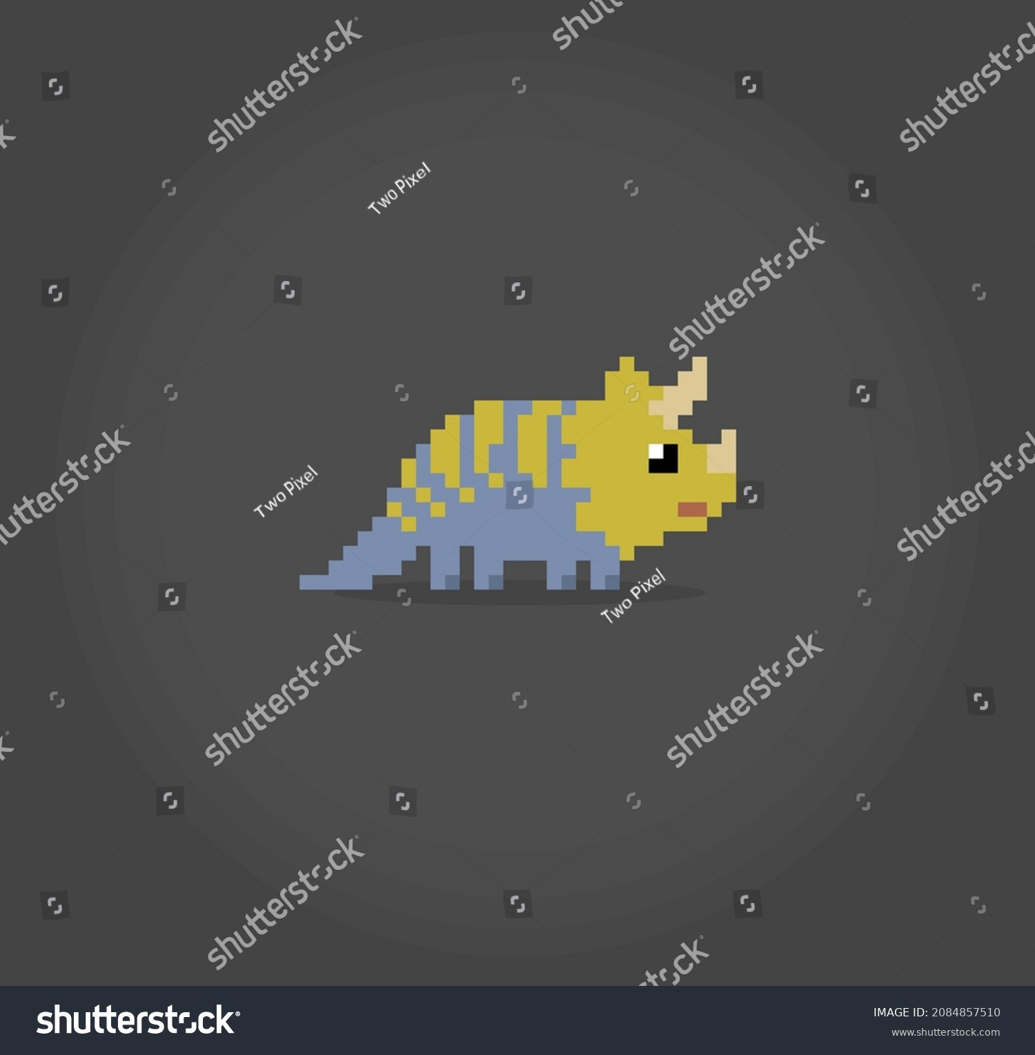 8 Bit Dinosaur Pixels Animals Vector Stock Vector (Royalty Free) 2084857510