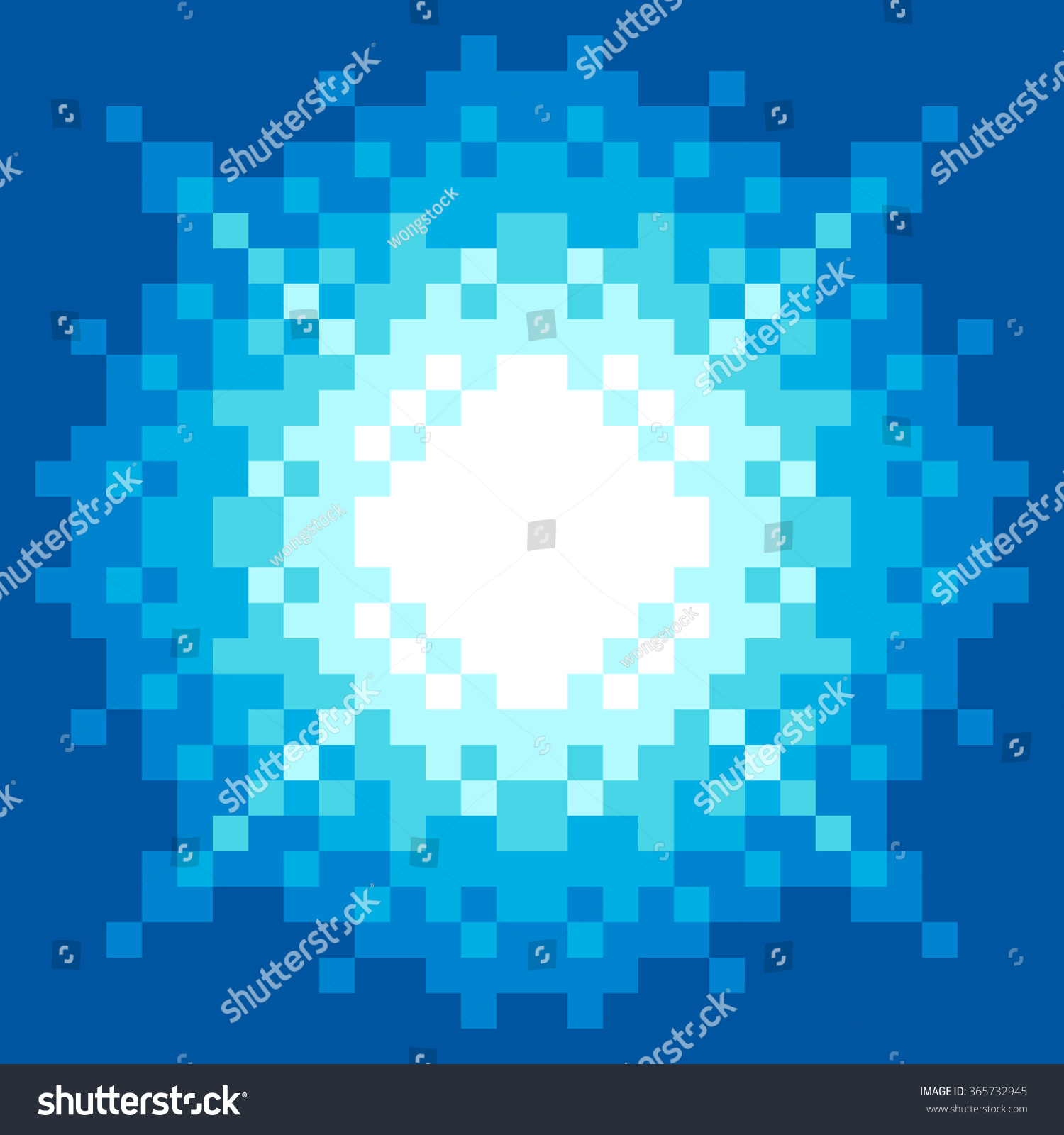 8bit Pixelart Blue Arcade Fireball Explosion Stock Vector (Royalty Free ...