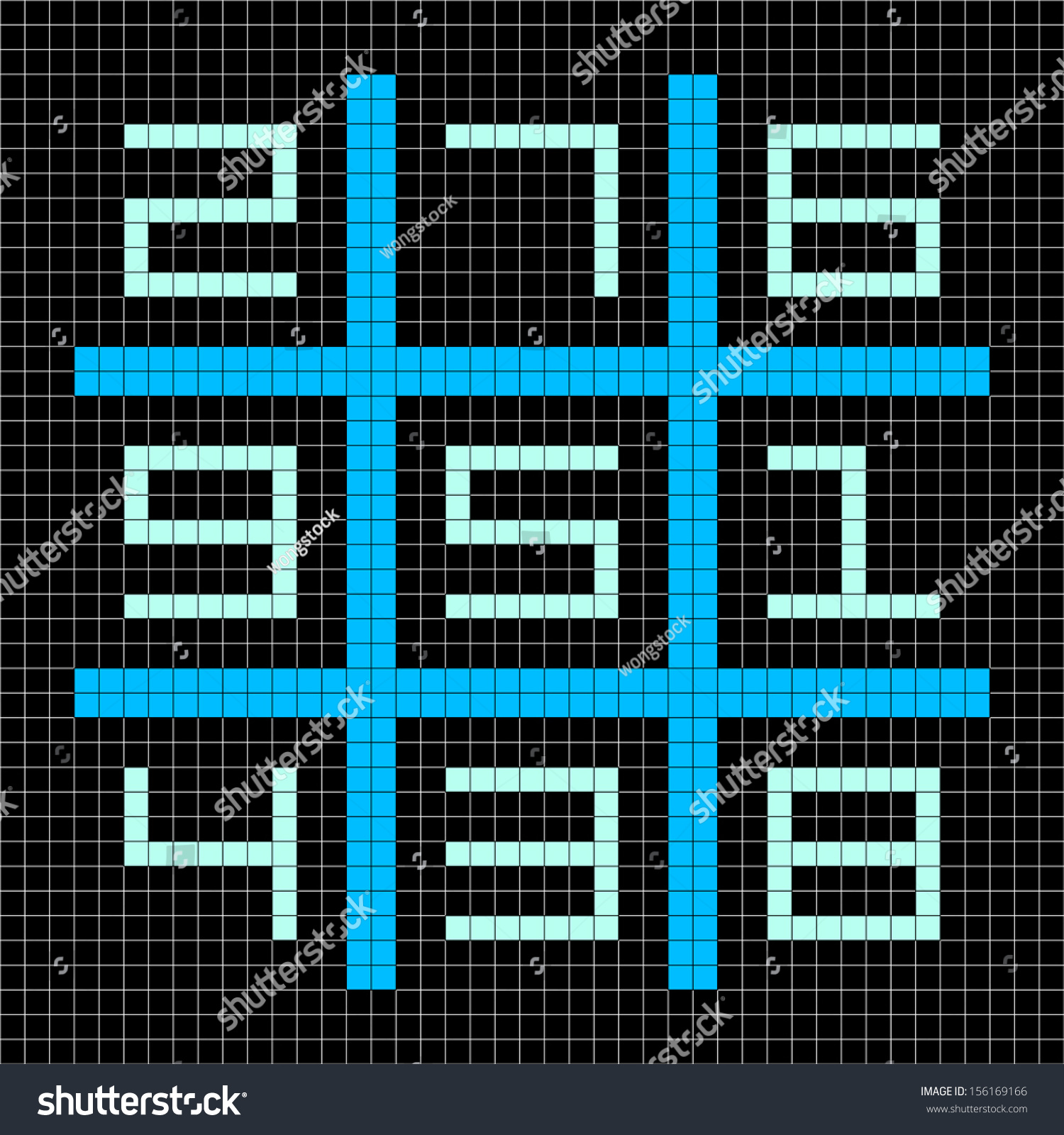 8bit Pixel Art Magic Square Numbers Stock Vector (Royalty Free) 156169166