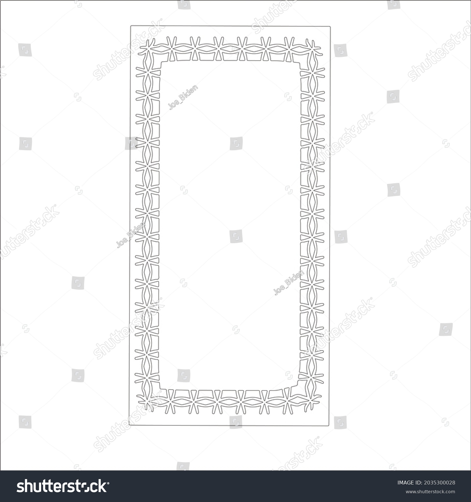Black White Rectangular Frame Ornament Vector Stock Vector (Royalty ...