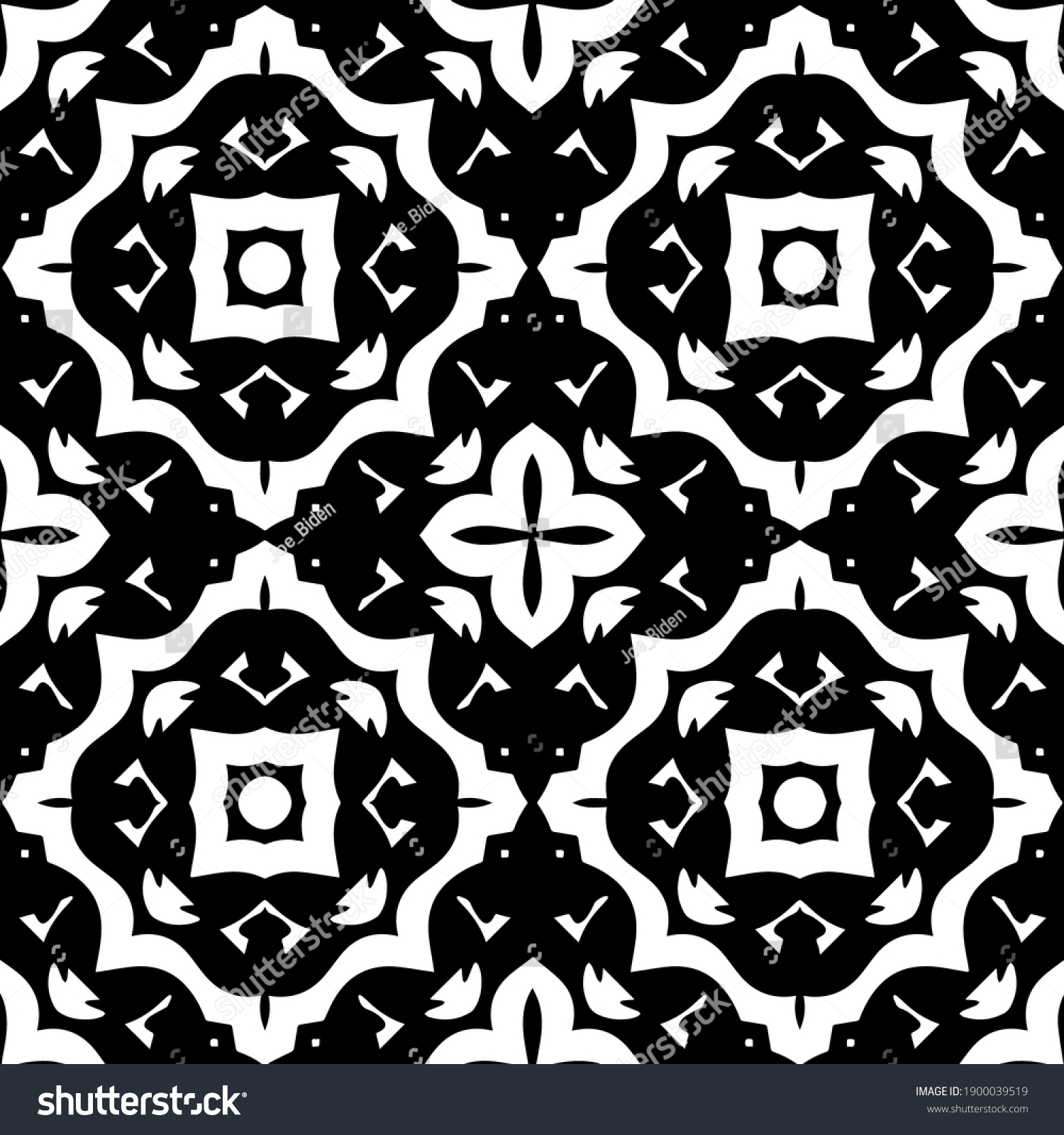 Black White Texture Seamless Geometric Pattern Stock Vector (Royalty ...