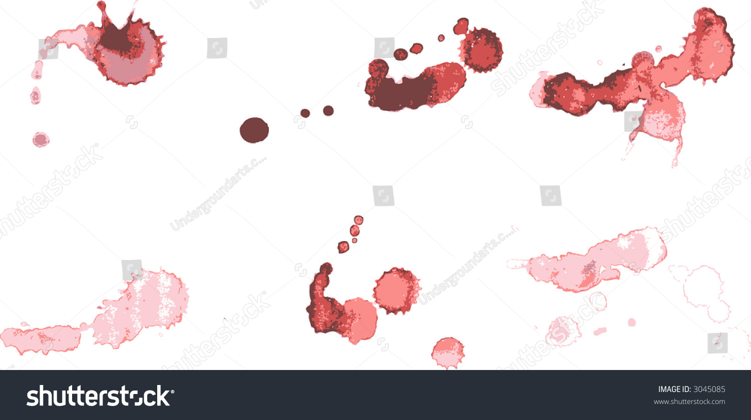 6 Blood Splats Very Detailed Vector Stock Vector (Royalty Free) 3045085