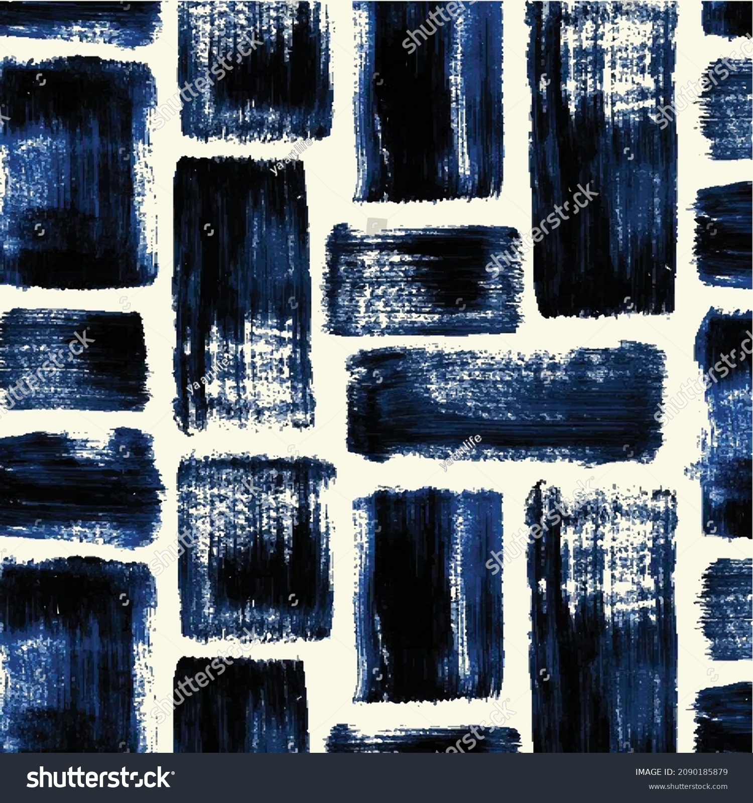 Blue Paint Brush Pattern Symbol Background Stock Vector (Royalty Free ...
