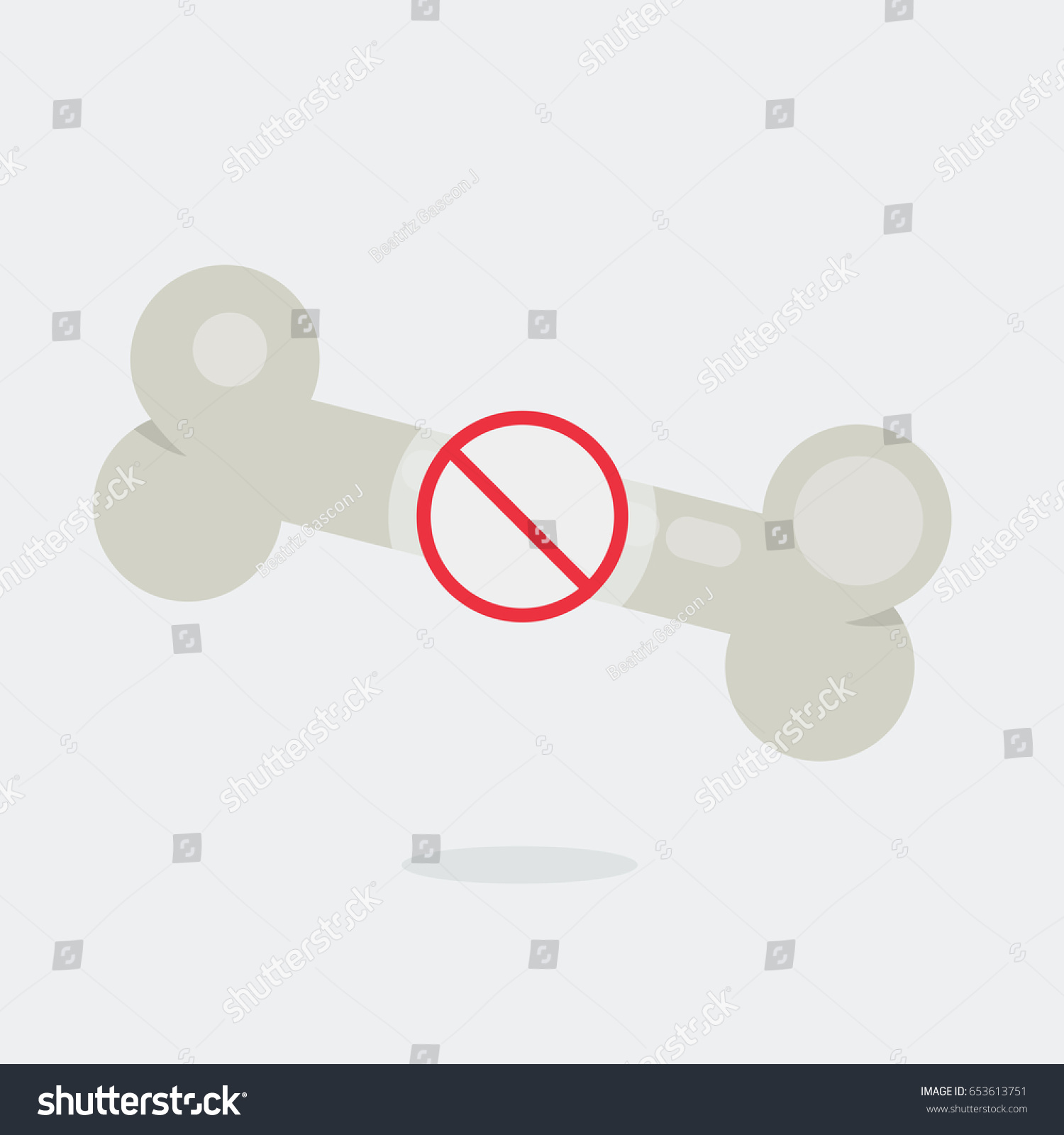 Bone Vector Illustration Forbidden: vector de stock (libre de regalías ...