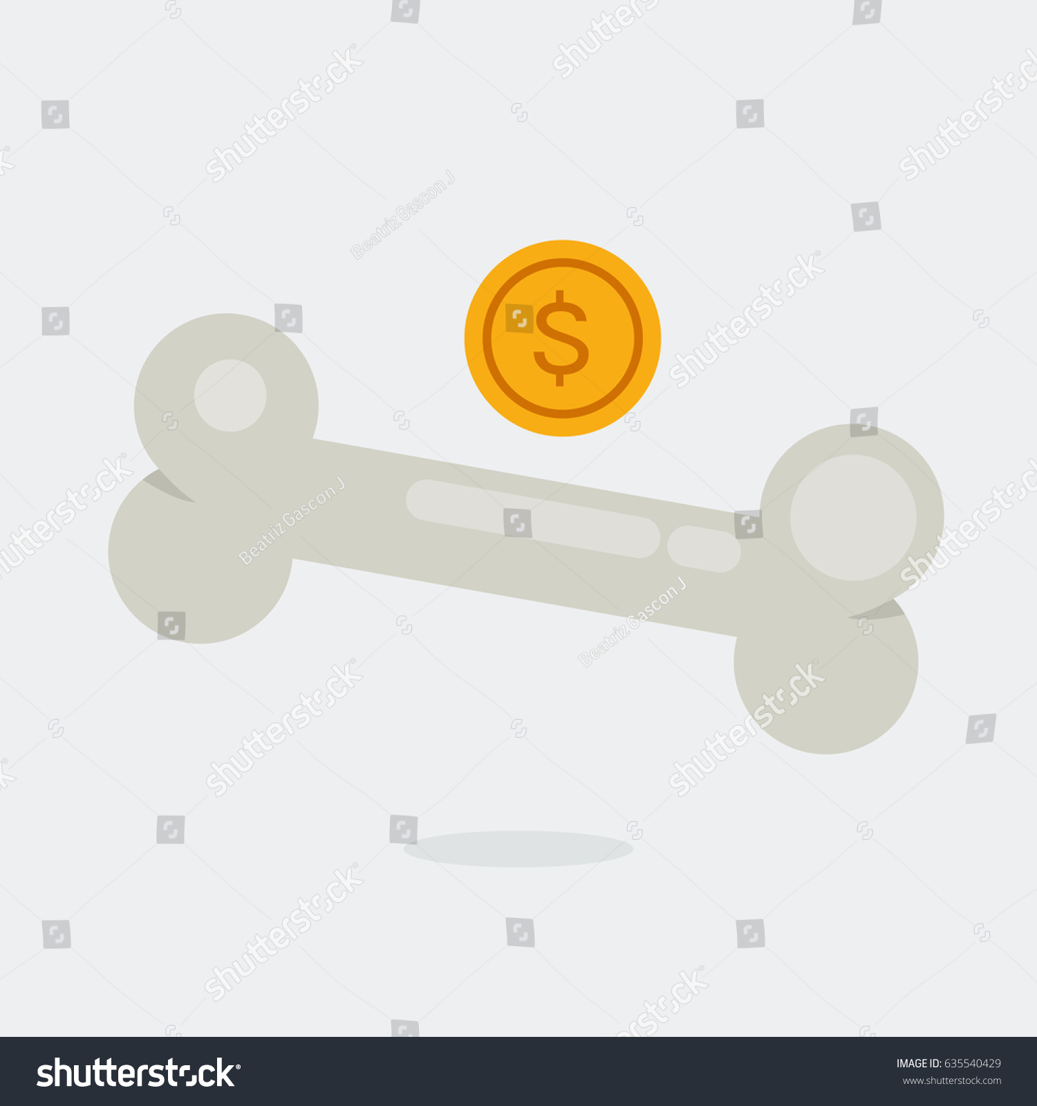 Bone Vector Illustration Money Stock Vector (Royalty Free) 635540429 ...