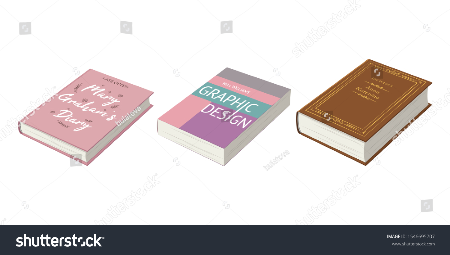 3 Books Grammar Adjective Thick Thicker 스톡 벡터(로열티 프리) 1546695707