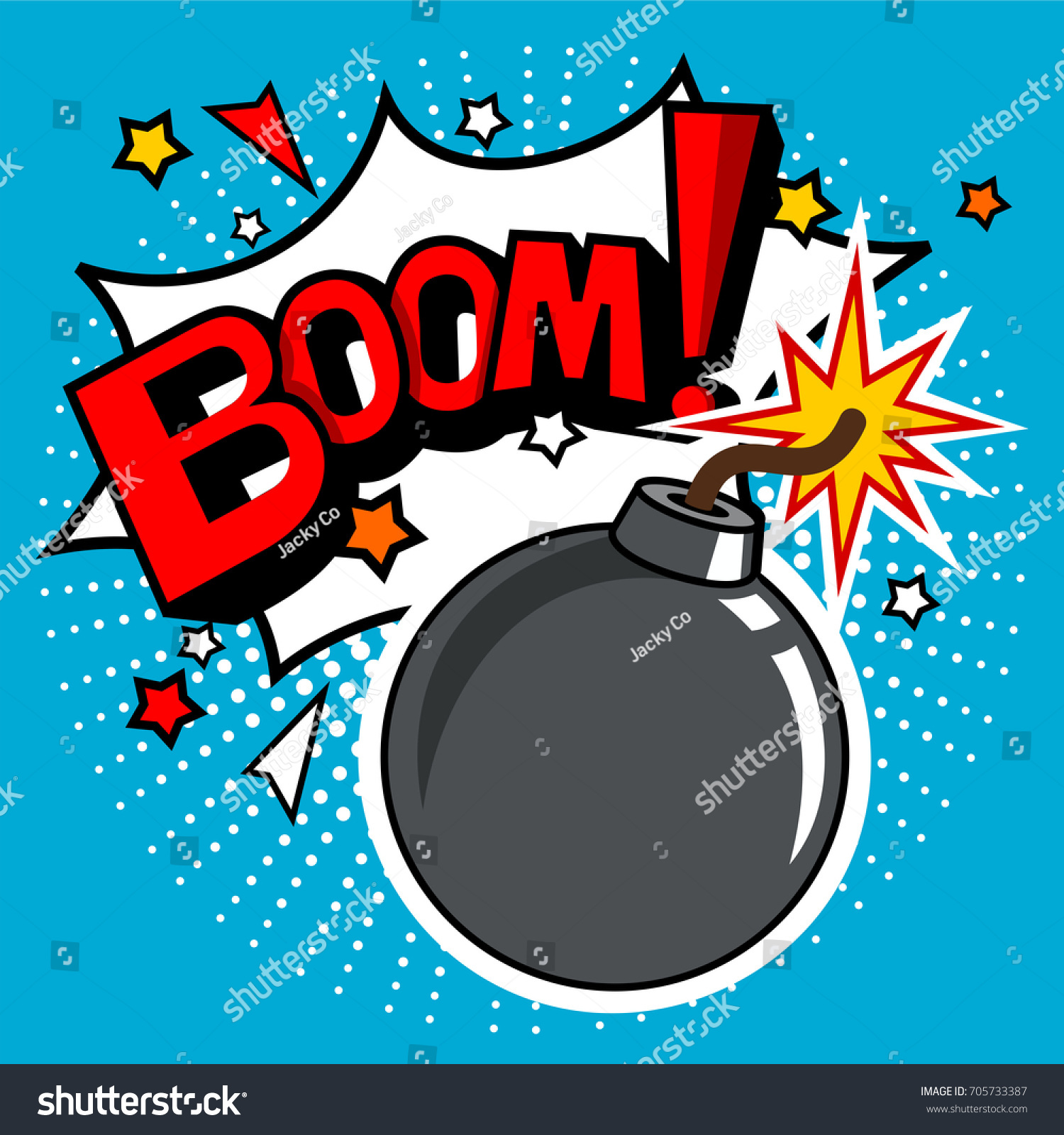 Boom Bubble Speech Designvector Stock Vector (Royalty Free) 705733387