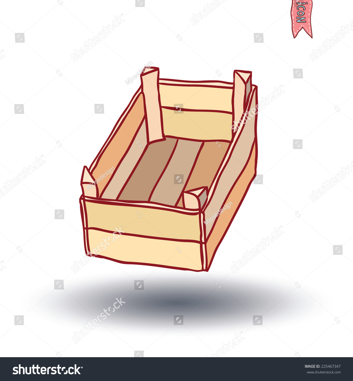 Boxes Collection Doodles Set Vector Illustration Stock Vector (Royalty ...