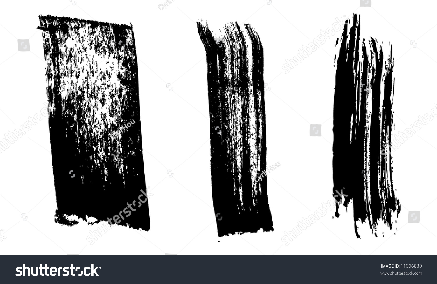 3 Broad Grungy Brush Strokes Stock Vector (Royalty Free) 11006830 ...