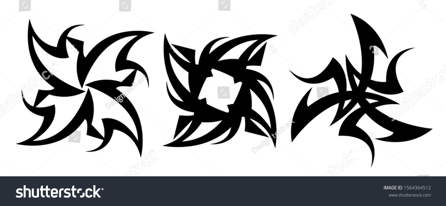 Elements Design Tattoo Vector Illustration Stock Vector (Royalty Free ...