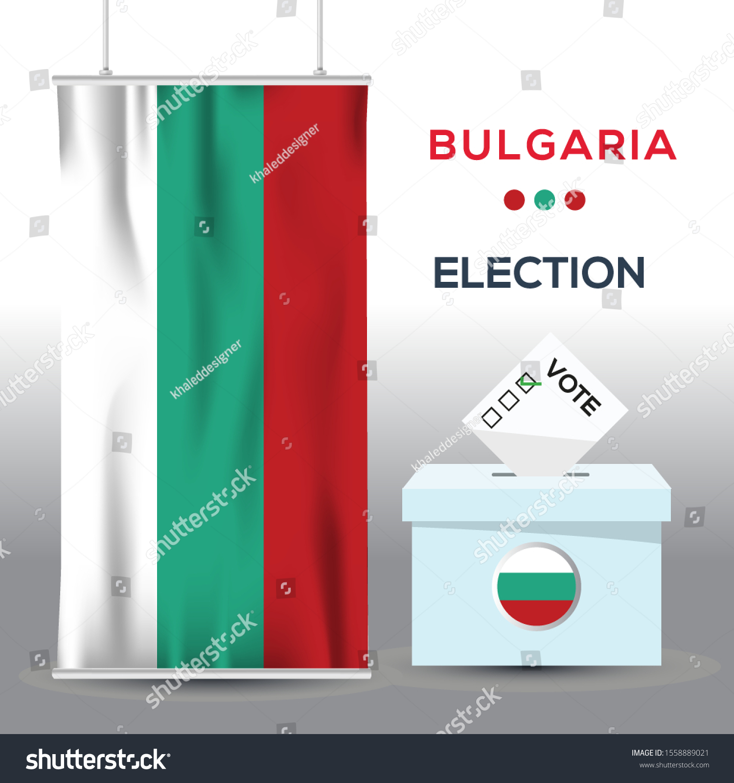 Bulgaria Election Background Vector Work Flat Stock Vector (Royalty ...