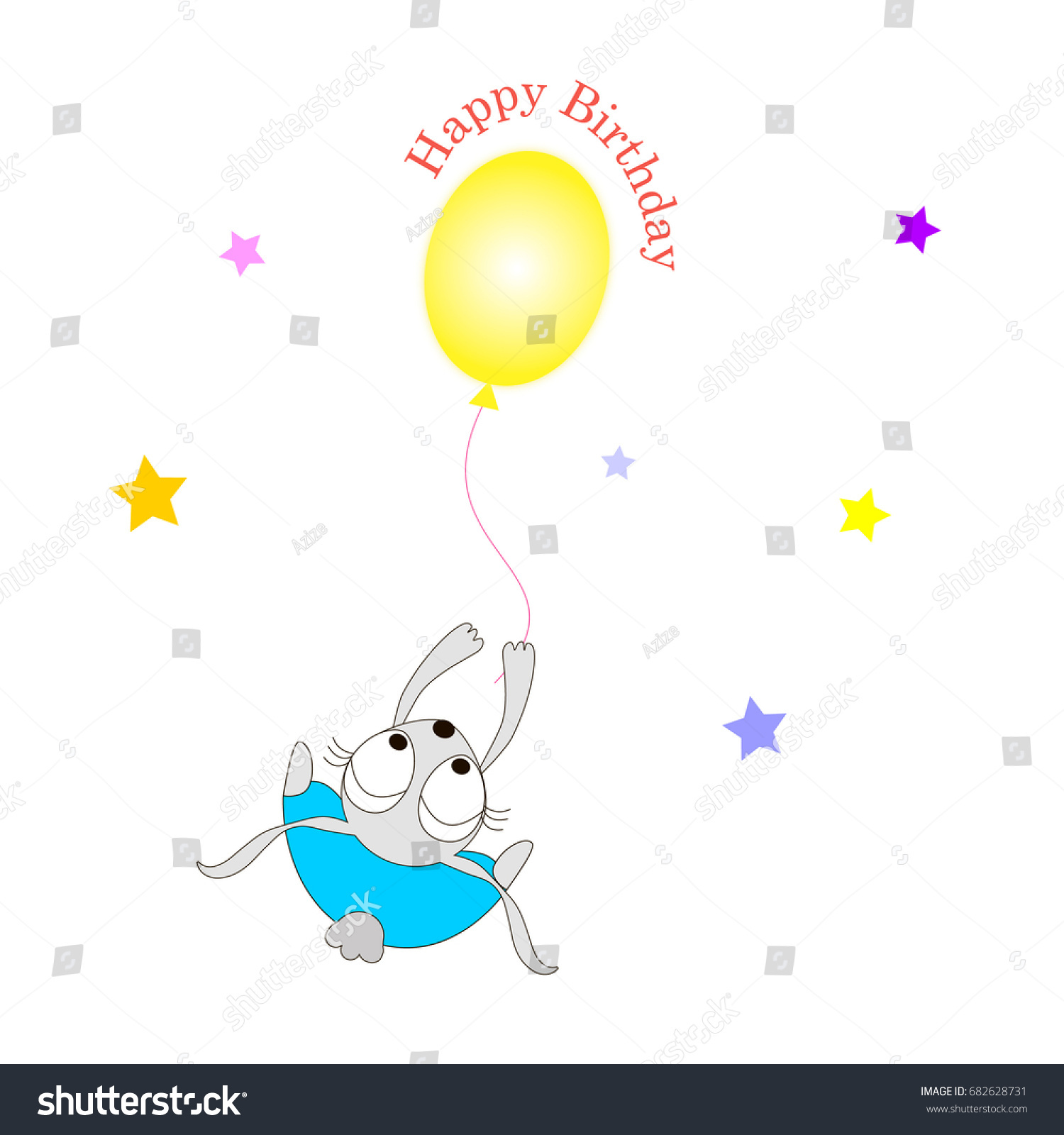 Bunny Balloon Vector Stock Vector (Royalty Free) 682628731 | Shutterstock