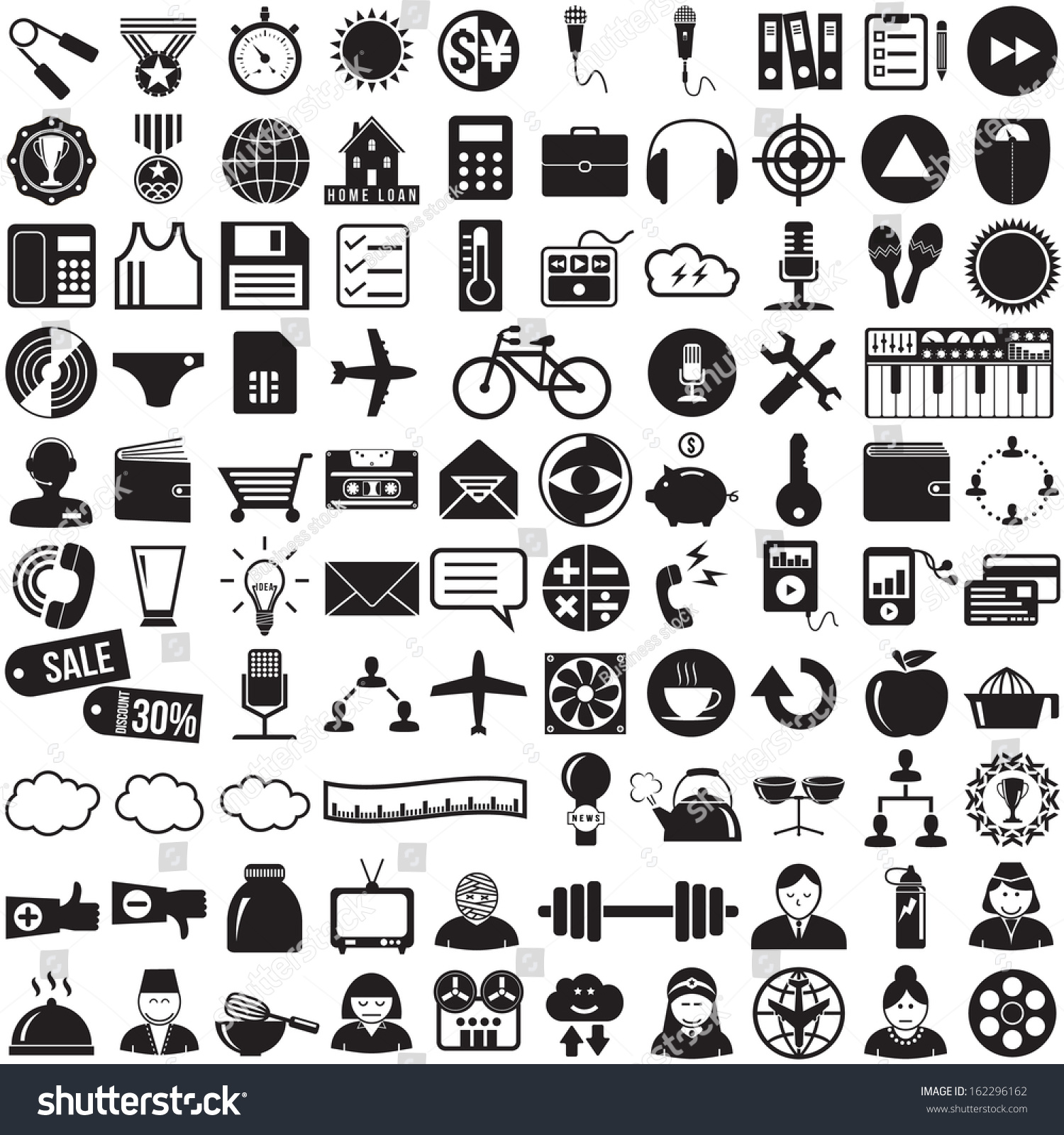 97 Business Computer Icons Set Vector Stock Vector (Royalty Free ...