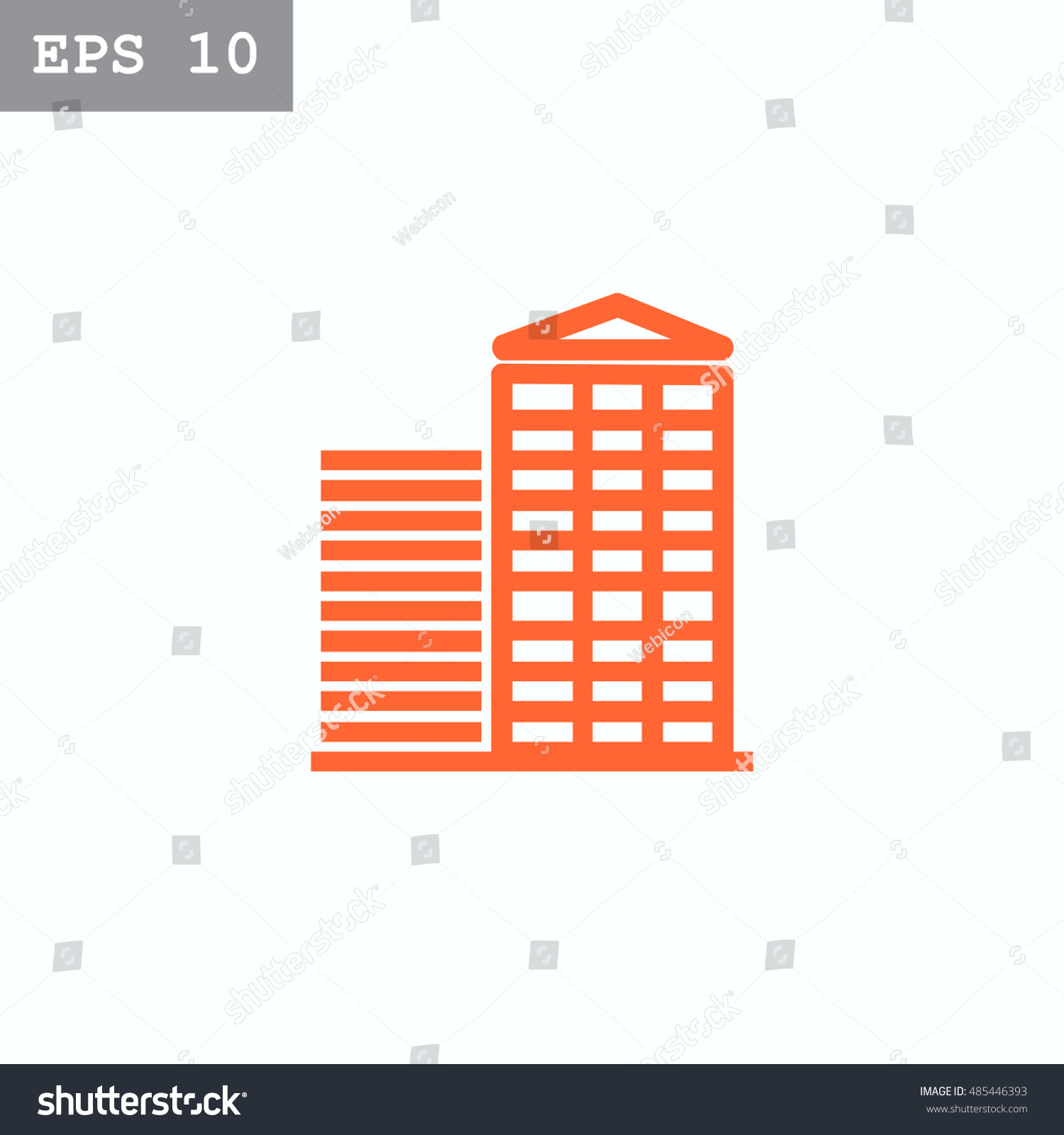 Business Center Icon Vector Stock Vector (Royalty Free) 485446393