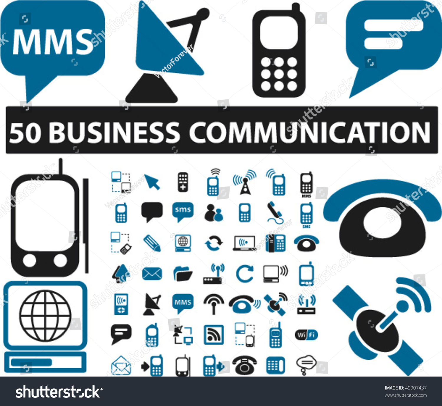 50 Business Communication Signs Vector Stock Vector (Royalty Free ...
