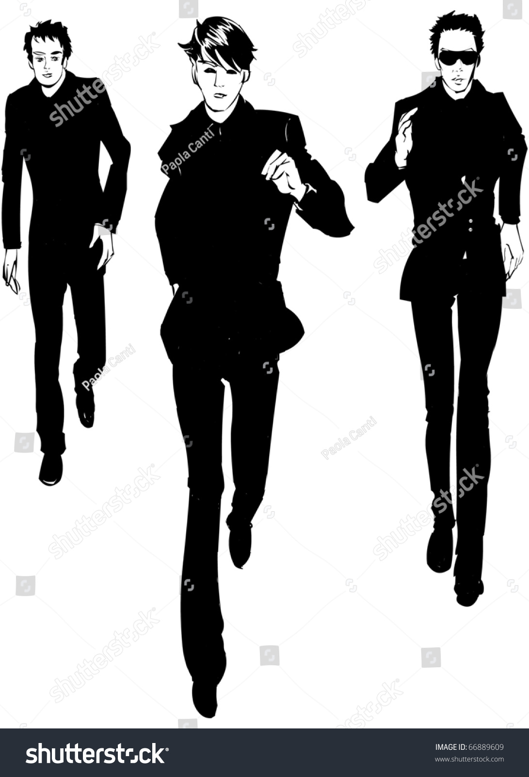 Business Men Running Stock Vector (Royalty Free) 66889609 | Shutterstock