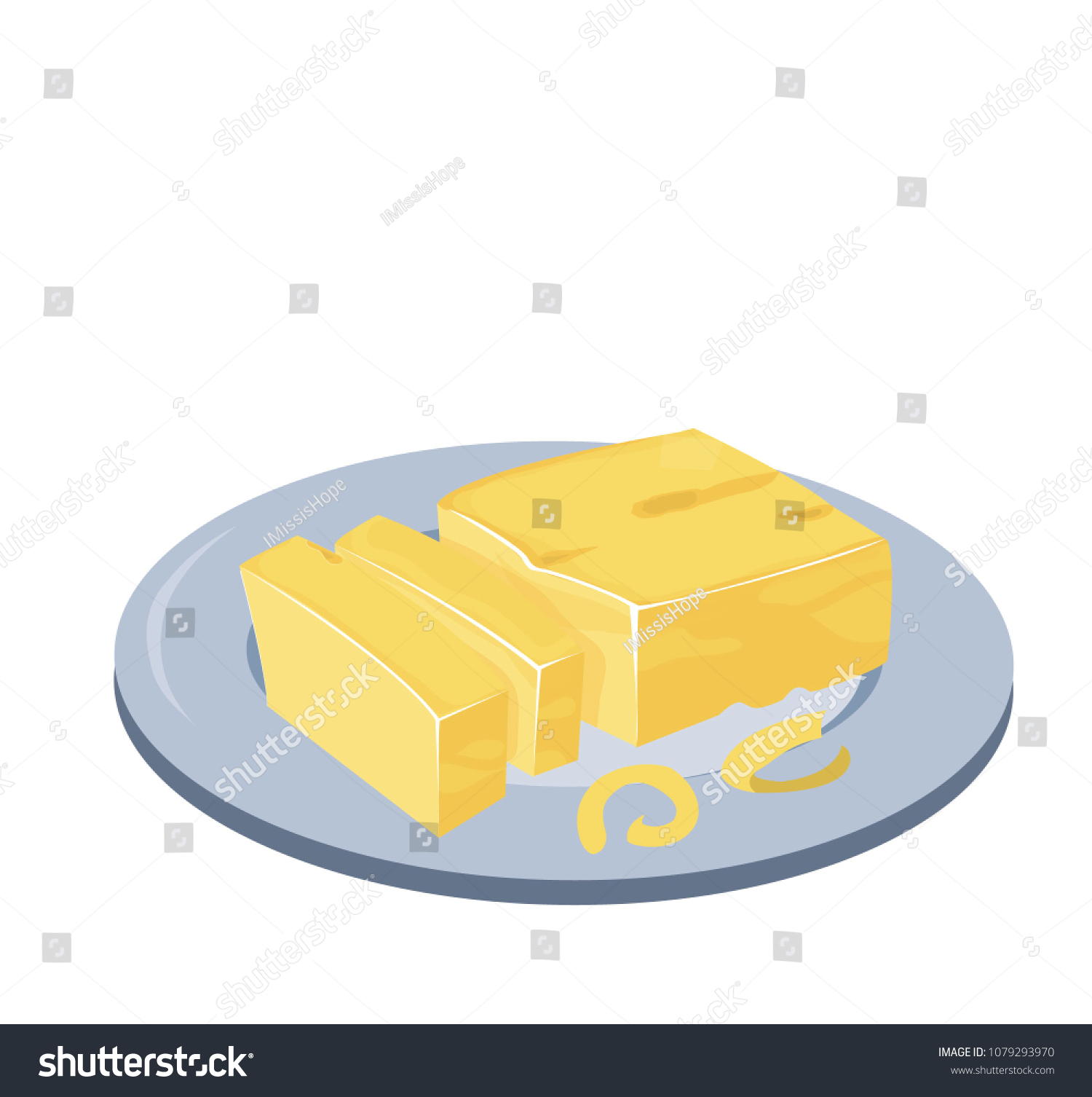 Butter Vector Clipart Stock Vector (Royalty Free) 1079293970