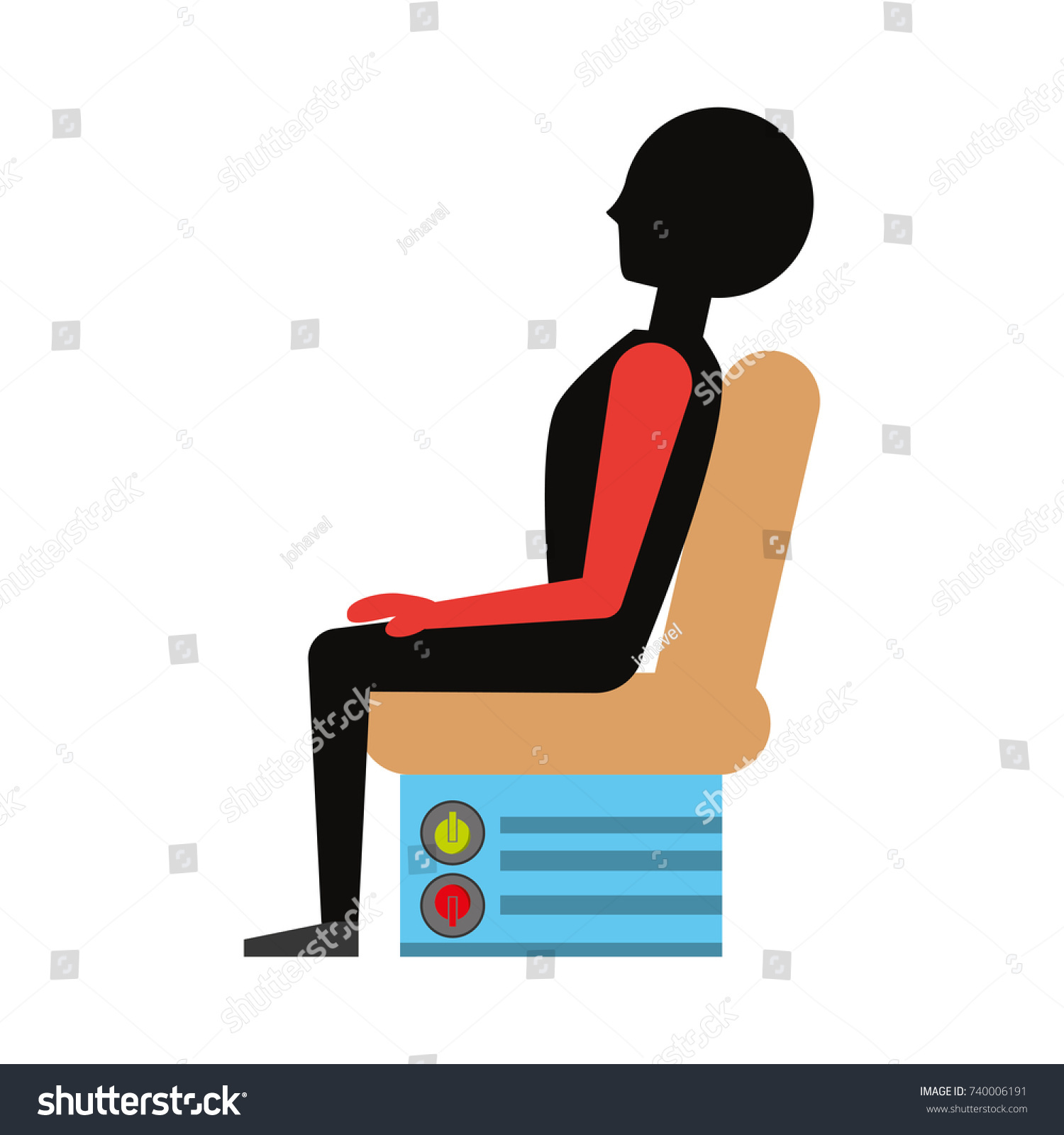 Car Seat Vector Illustration Stock Vector (Royalty Free) 740006191