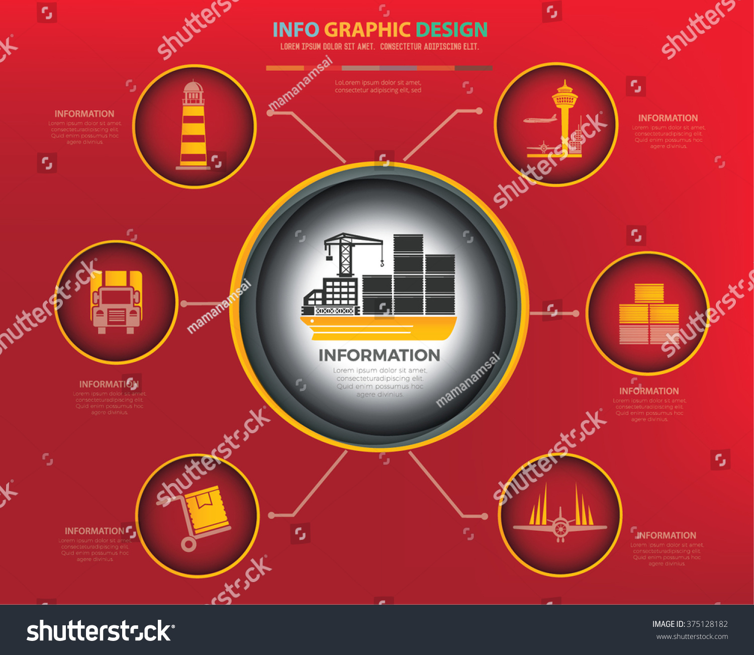 Cargoshippinglogistic Infographics Designclean Vector 스톡 벡터(로열티 프리 ...