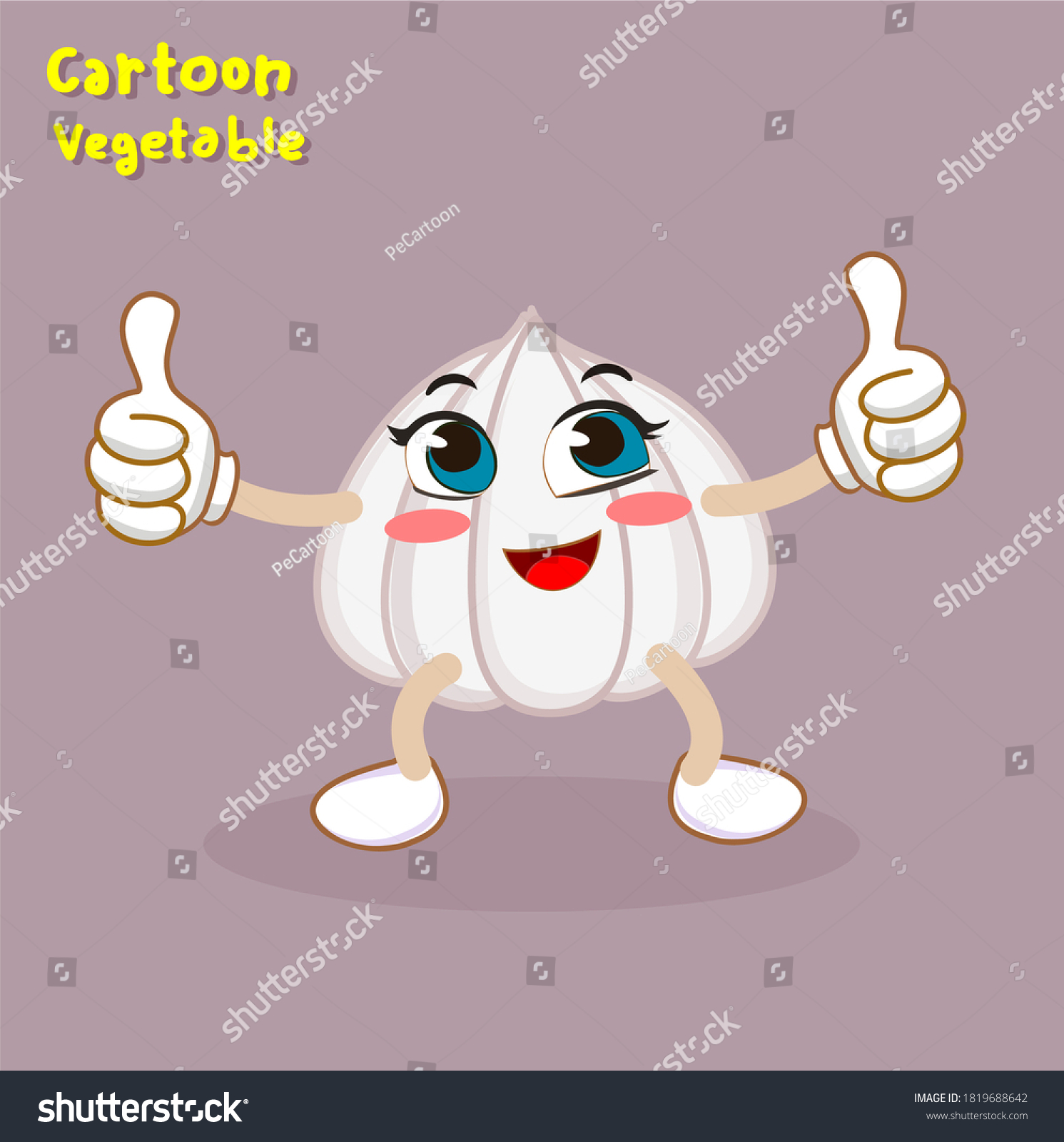 Cartoon Funny Garlic Character Vector Stock Vector (Royalty Free ...