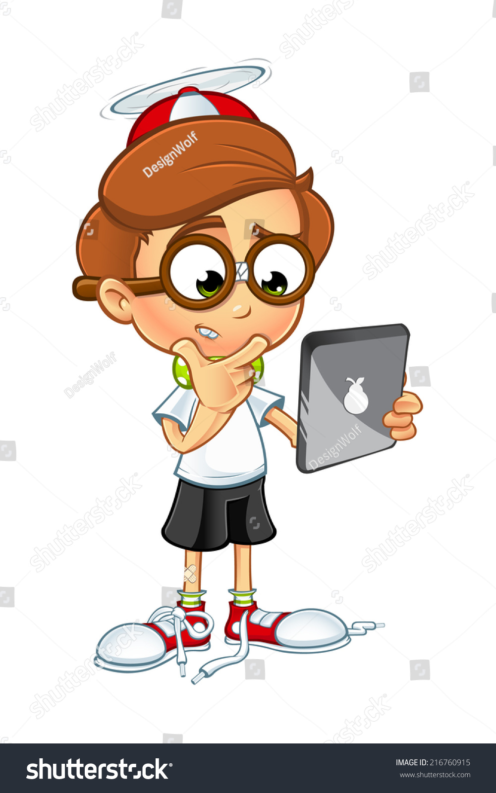 Cartoon Nerd Boy Character Stock Vector (Royalty Free) 216760915 ...