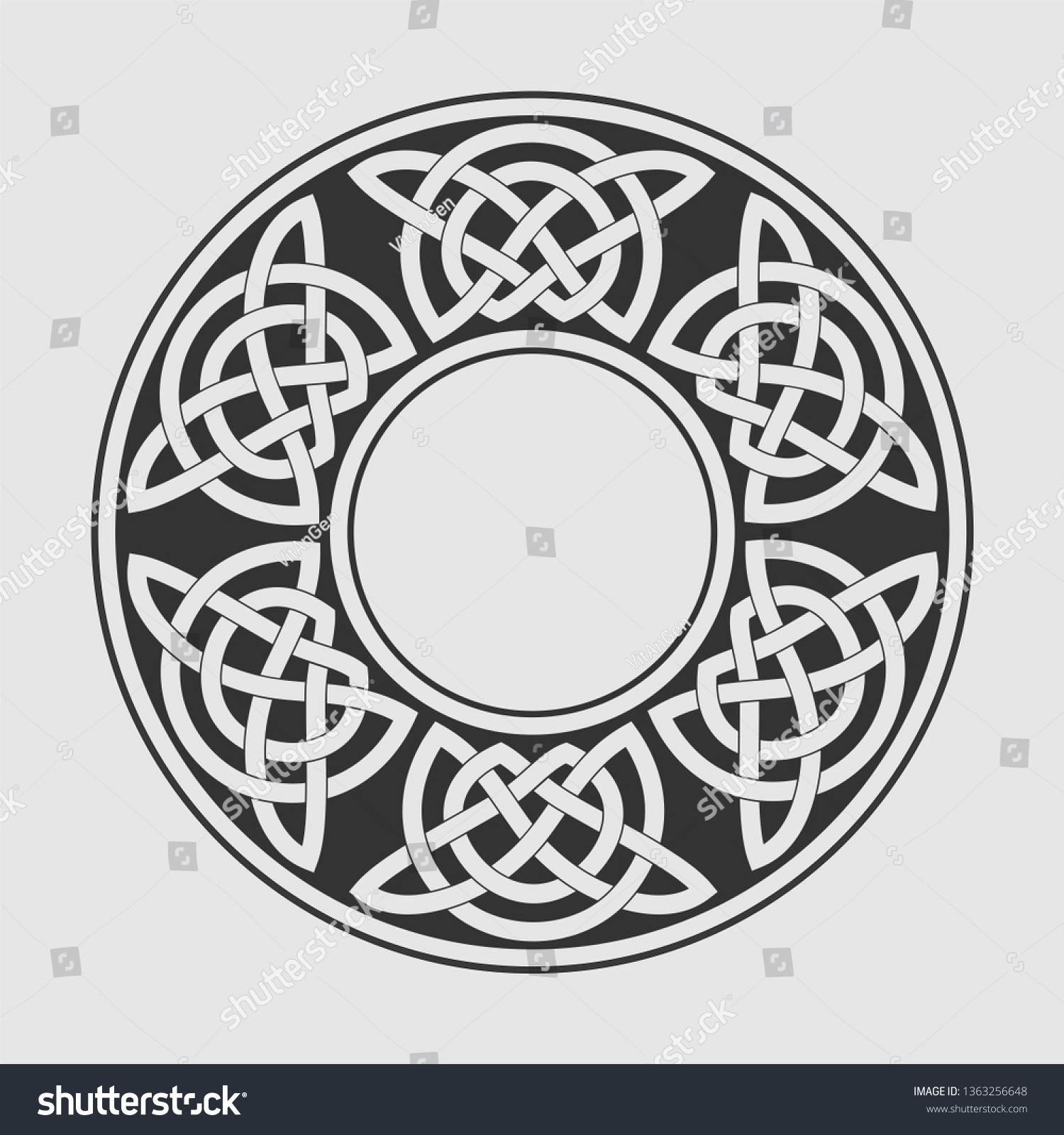 Celtic Pattern Inscribed Circle Vector Isolated Stock Vector (Royalty ...