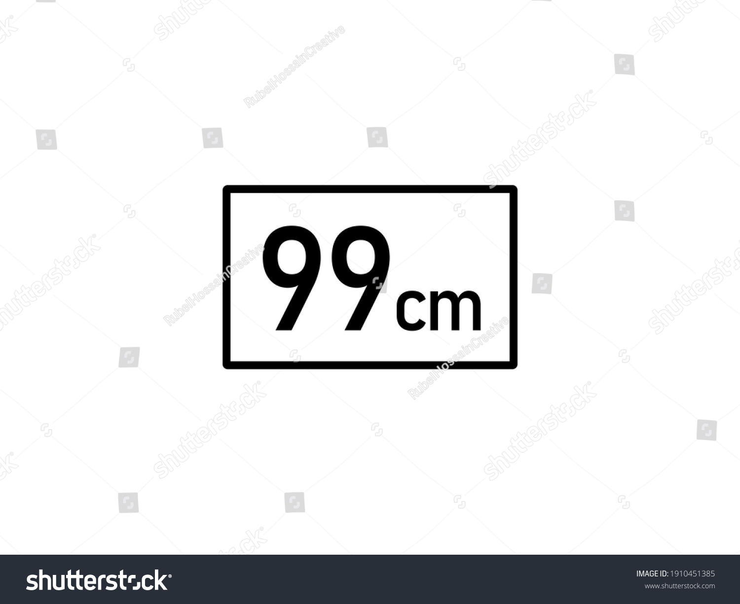Ilustración vectorial de 99 centímetros, 99: vector de stock (libre de ...