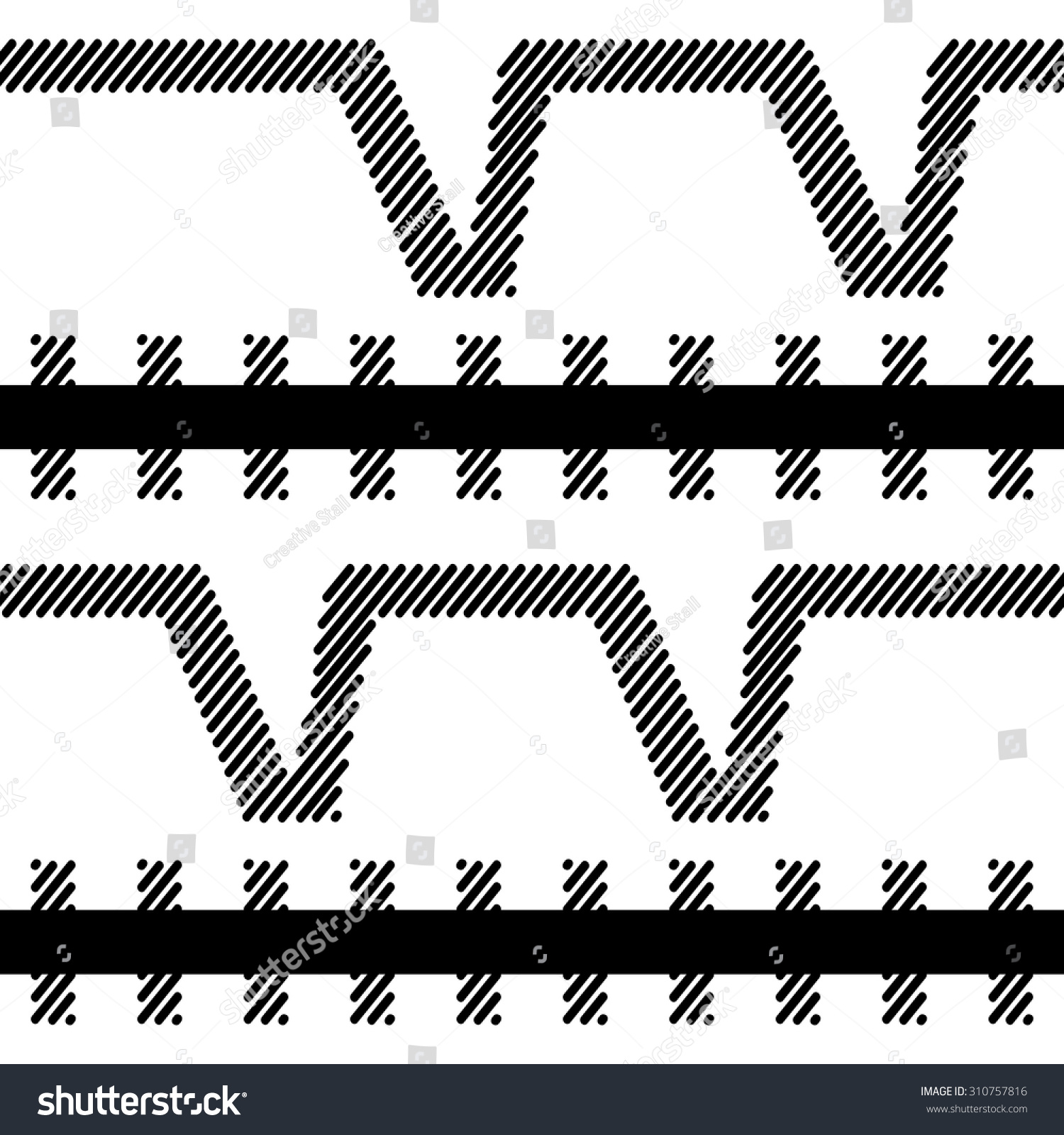 Chaotic Lines Hand Drawn Outline Pattern Stock Vector (Royalty Free ...