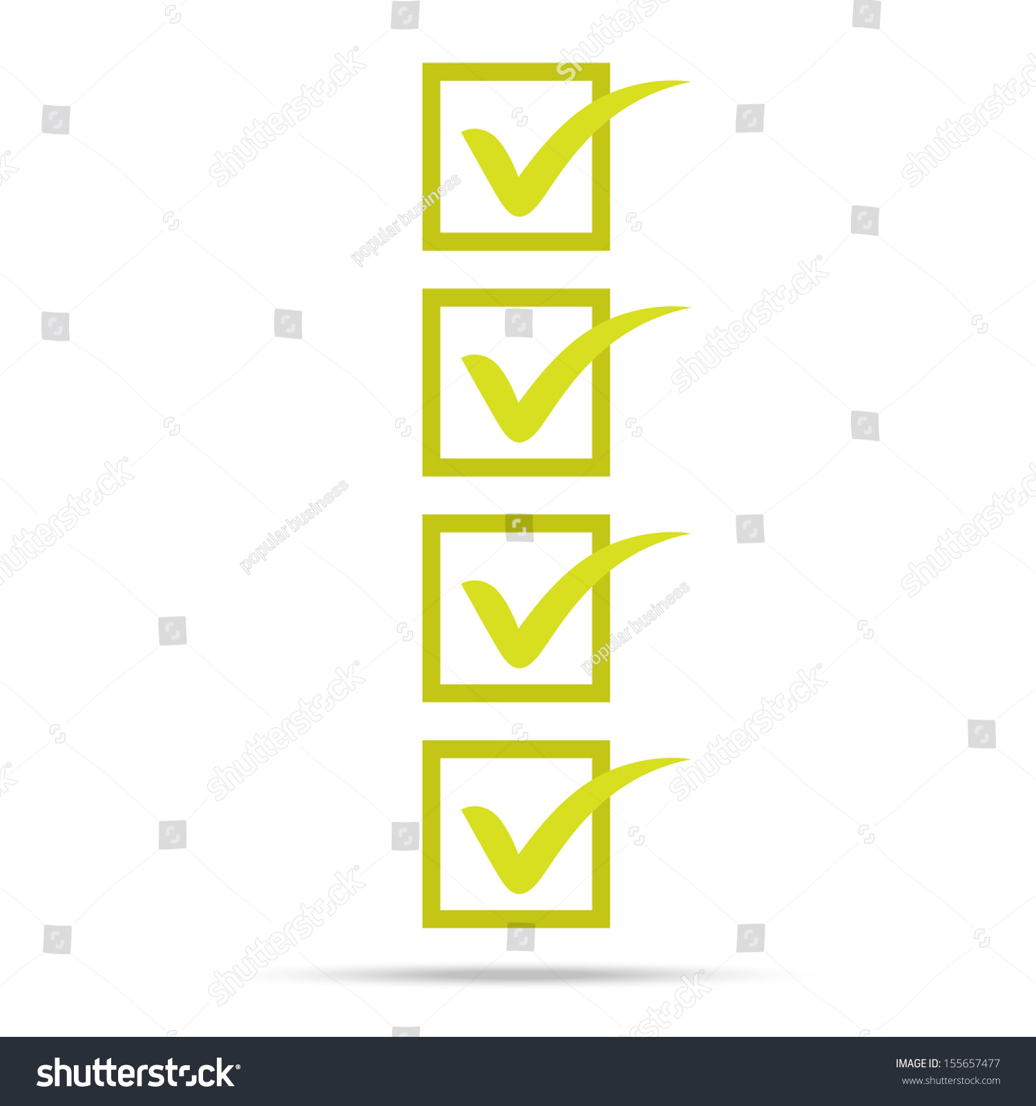 Check List Symbol Right Mark Isolated Stock Vector (Royalty Free) 155657477