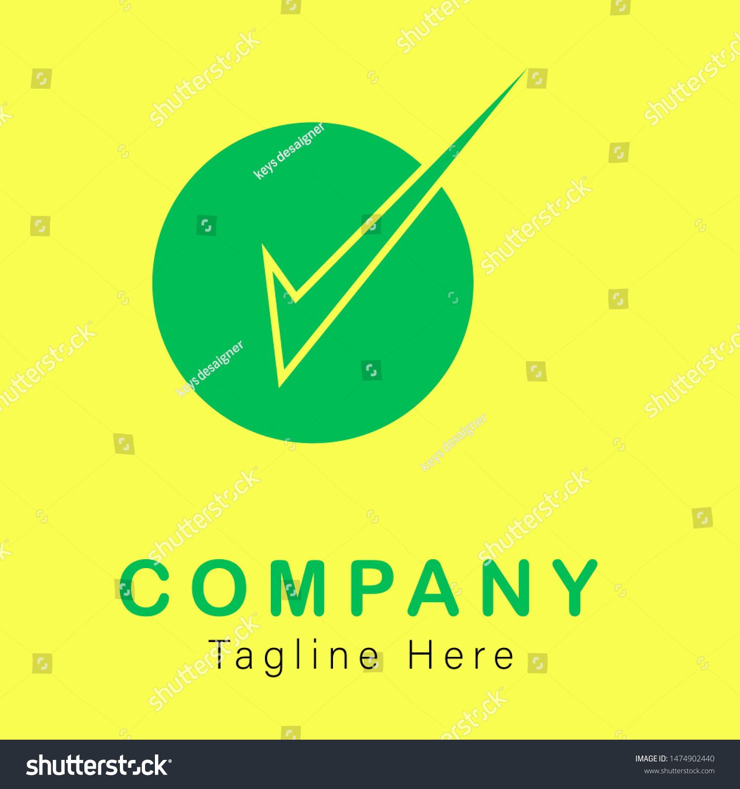 Check Mark Logo Vector Icon Logo: vector de stock (libre de regalías ...