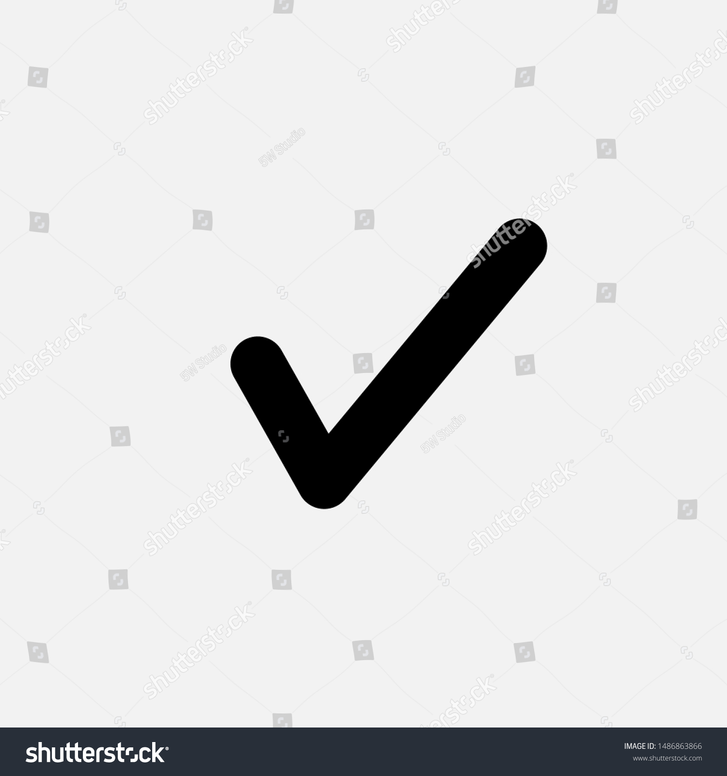 Checkmark Icon Vector Sign Symbol Design Stock Vector (Royalty Free ...
