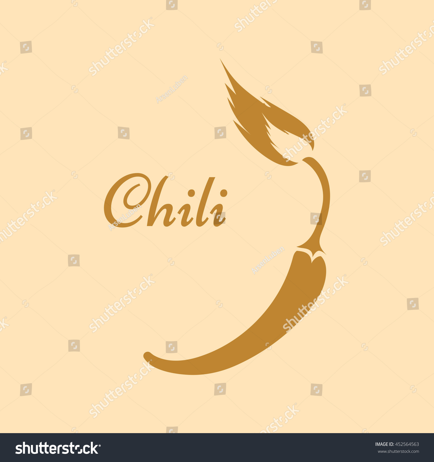Chili Vector Chili Pepper Symbol Stock Vector (Royalty Free) 452564563 ...