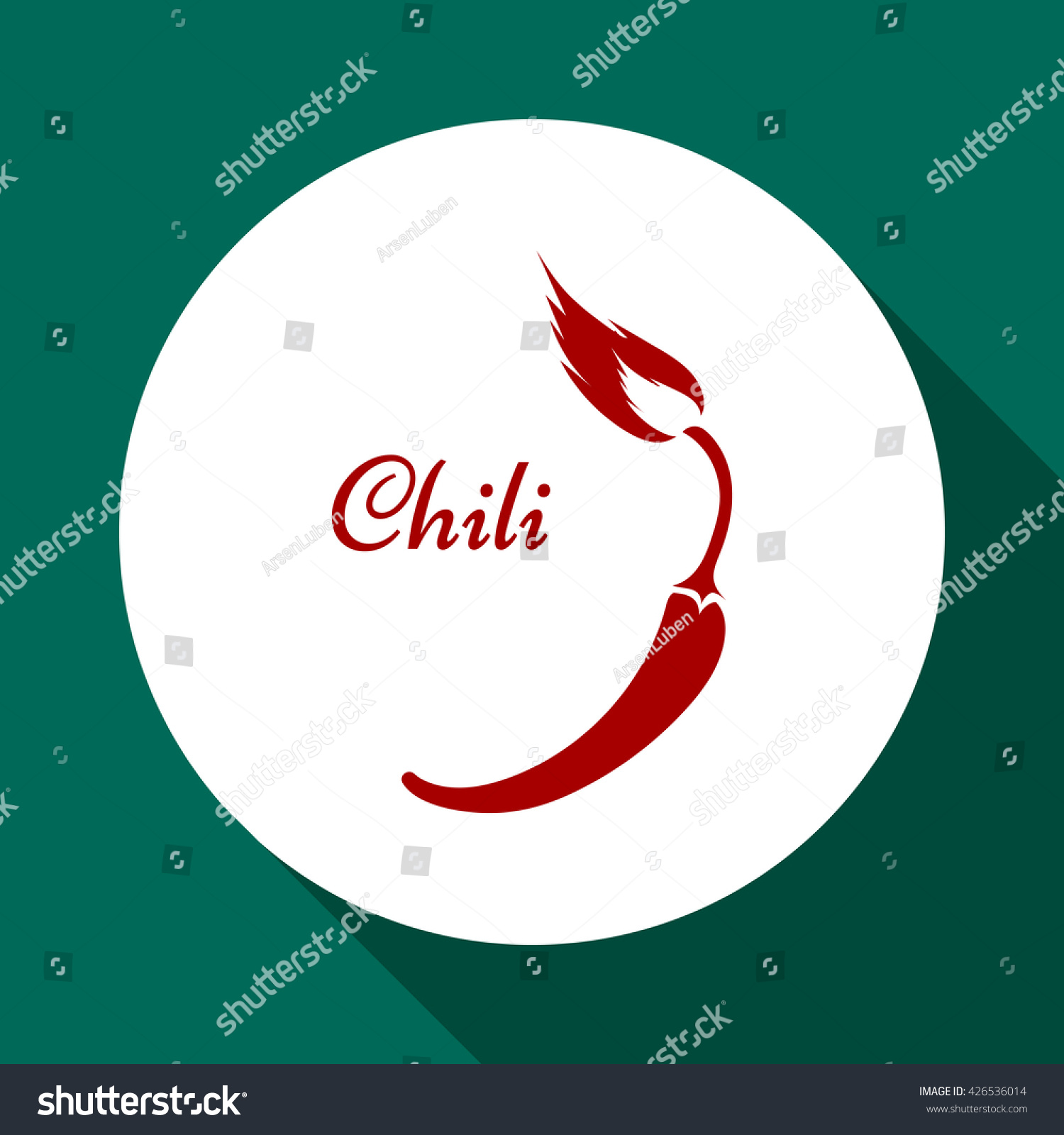 Chilli Vector Hot Chili Pepper Symbol Stock Vector (Royalty Free ...
