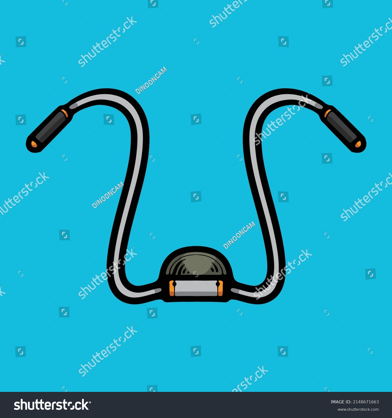 Chopper Bike Handlebar Cartoon Vector Illustration Stock Vector ...
