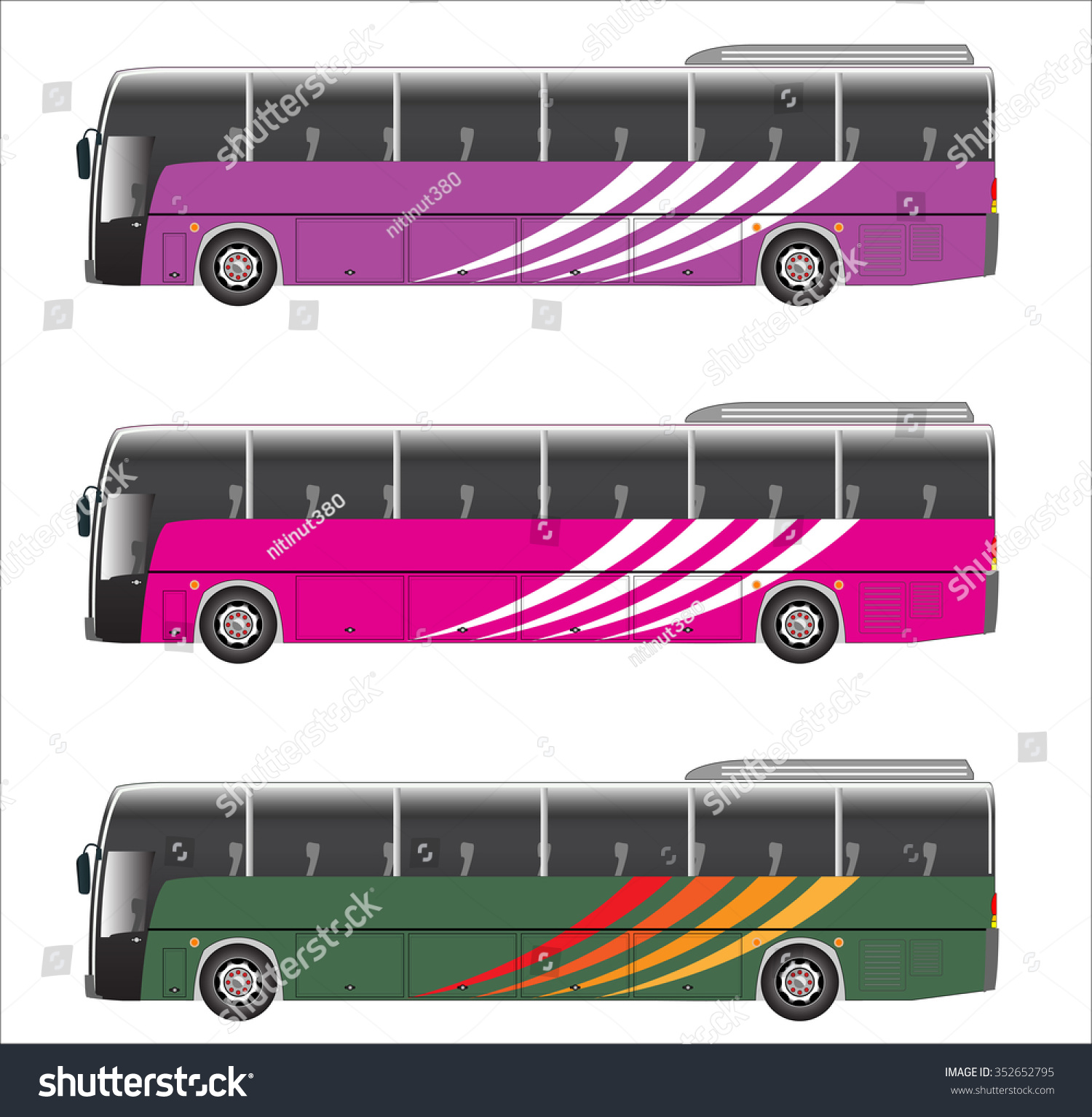 City Bus Stock Vector (Royalty Free) 352652795
