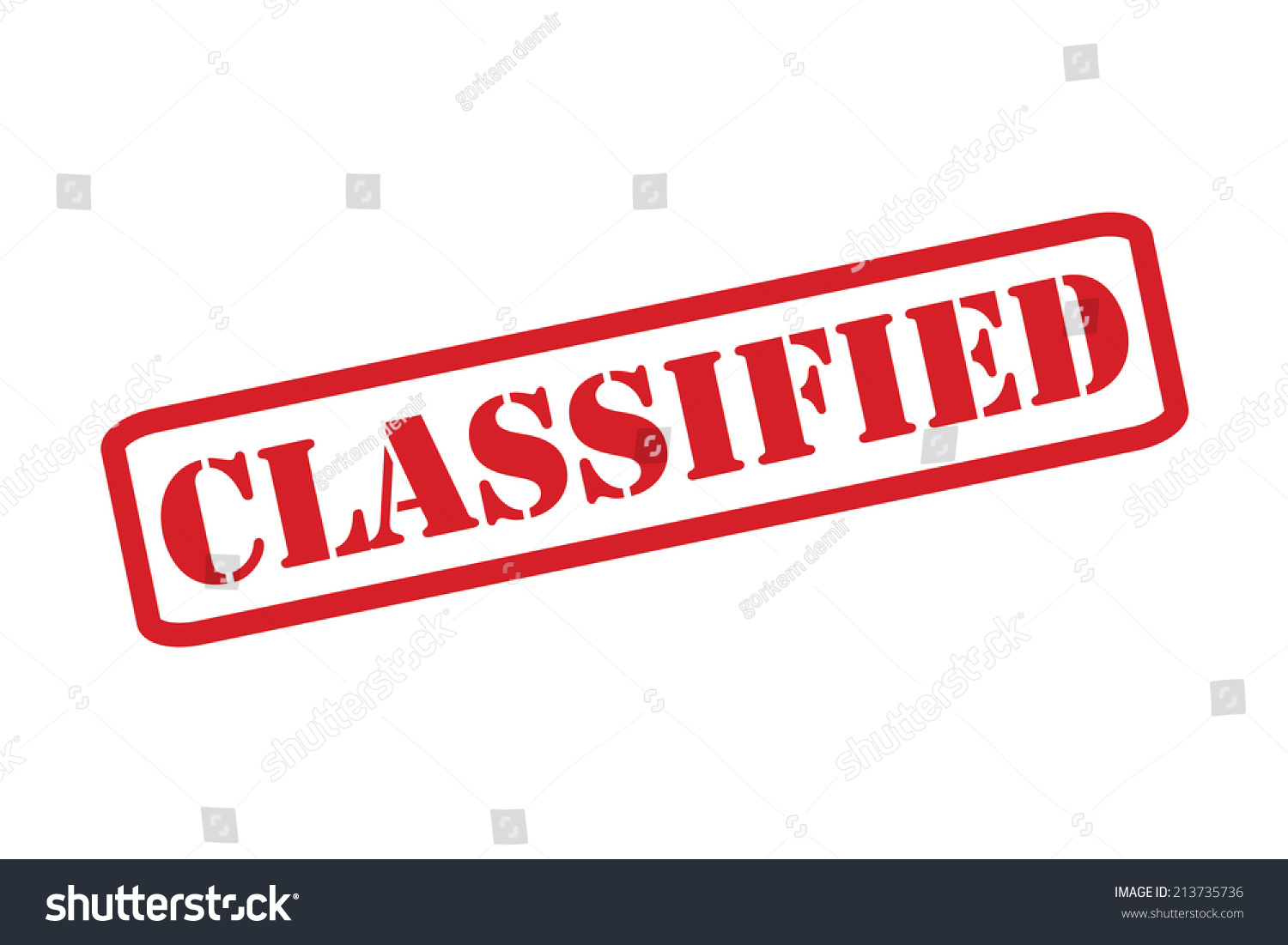 Classified Red Stamp Vector Over White Stock Vector (Royalty Free ...