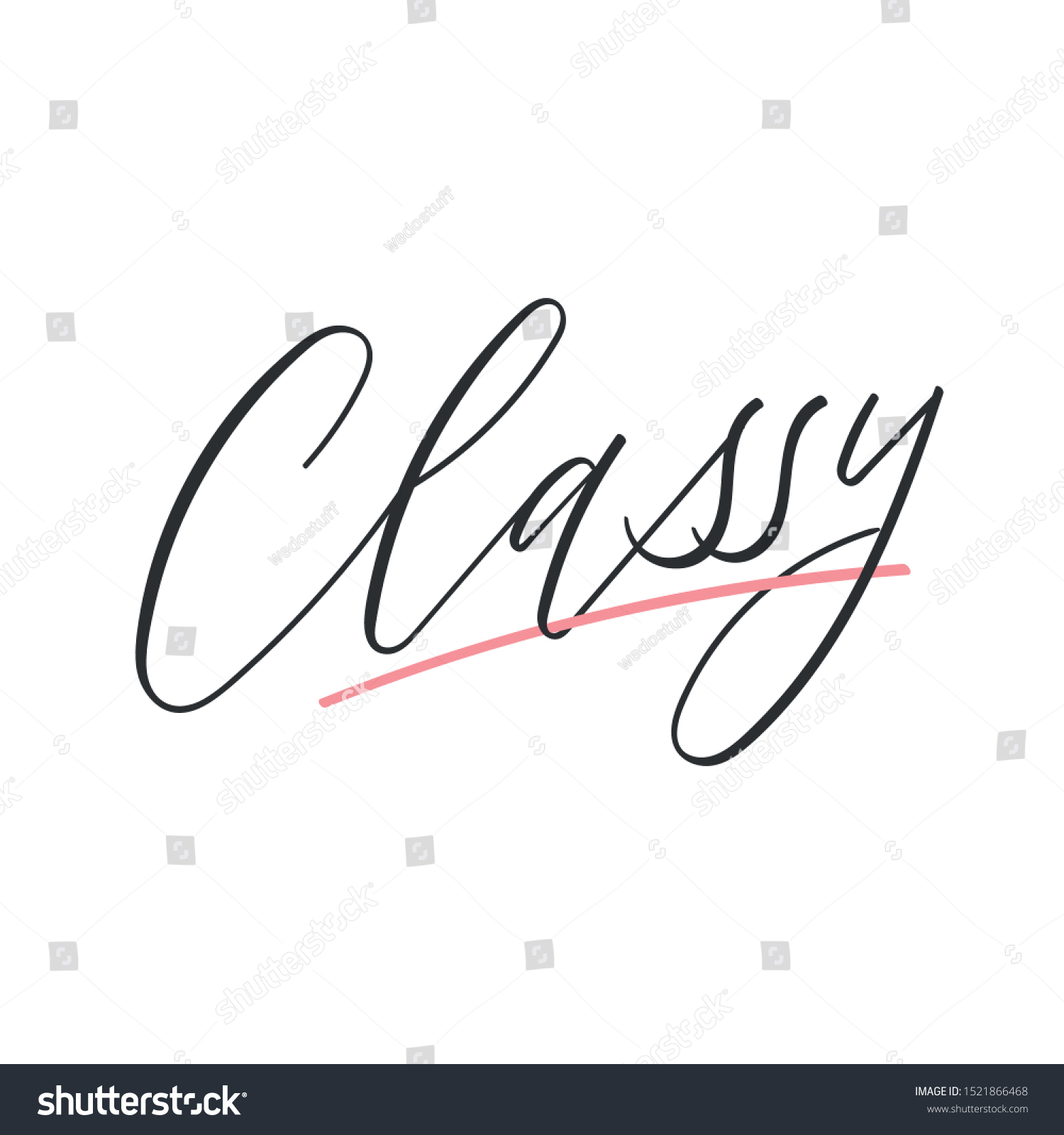 Classy Creative Calligraphy Modern Cursive Lettering Stock Vector ...