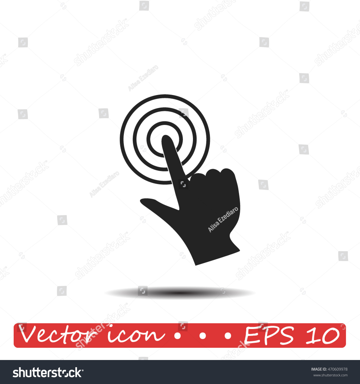 Click Hand Icon Stock Vector (Royalty Free) 470609978 | Shutterstock