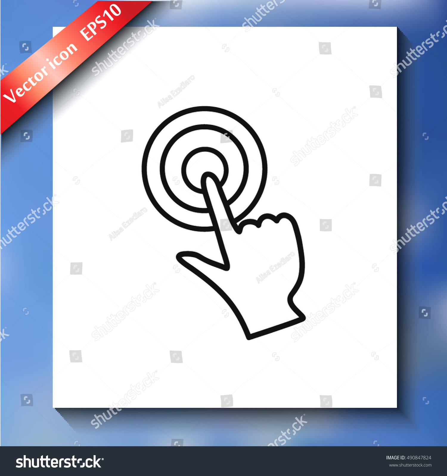 Click Hand Icon Stock Vector (Royalty Free) 490847824 | Shutterstock
