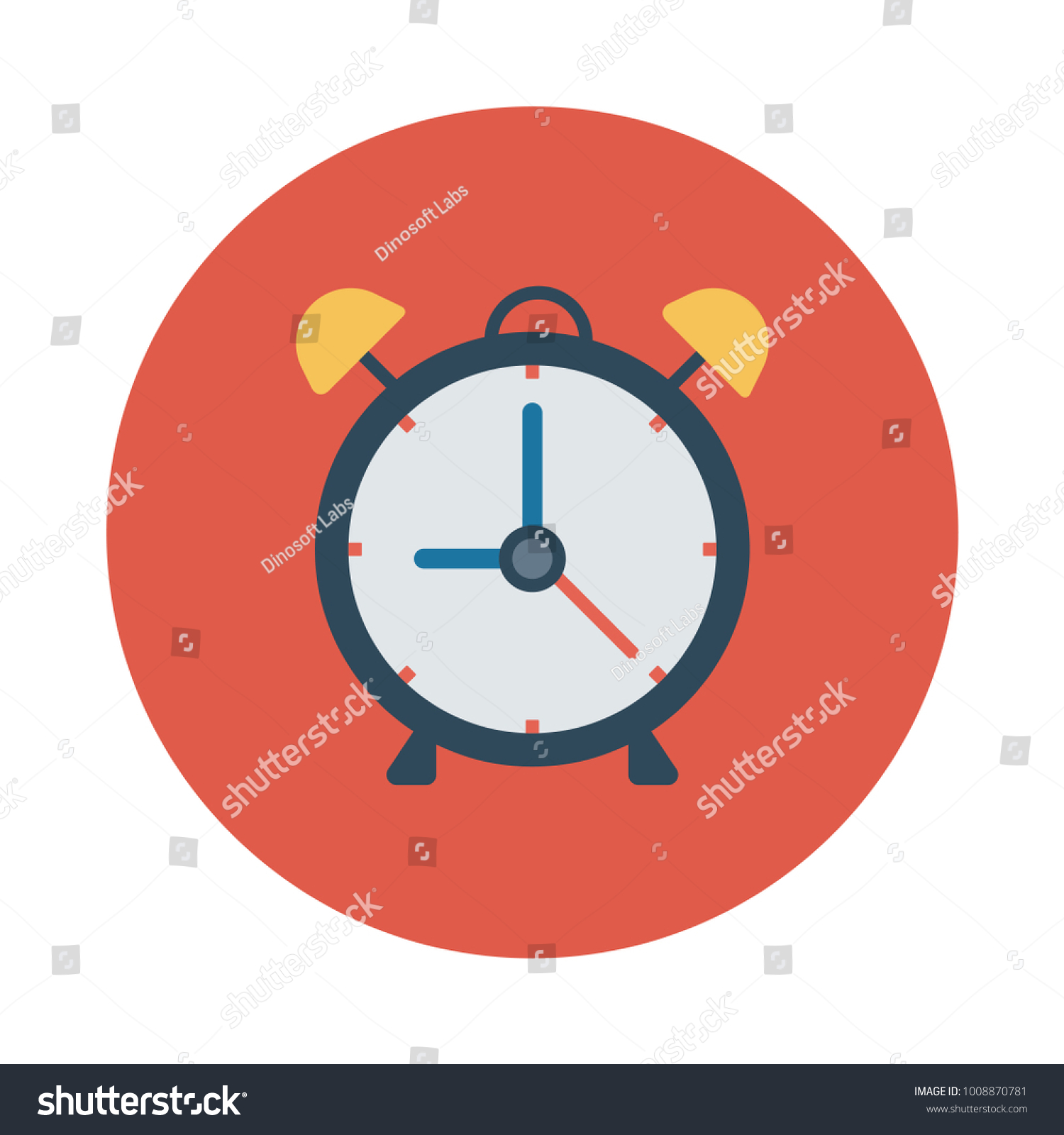 Clock Alarm Time Stock Vector (Royalty Free) 1008870781 | Shutterstock