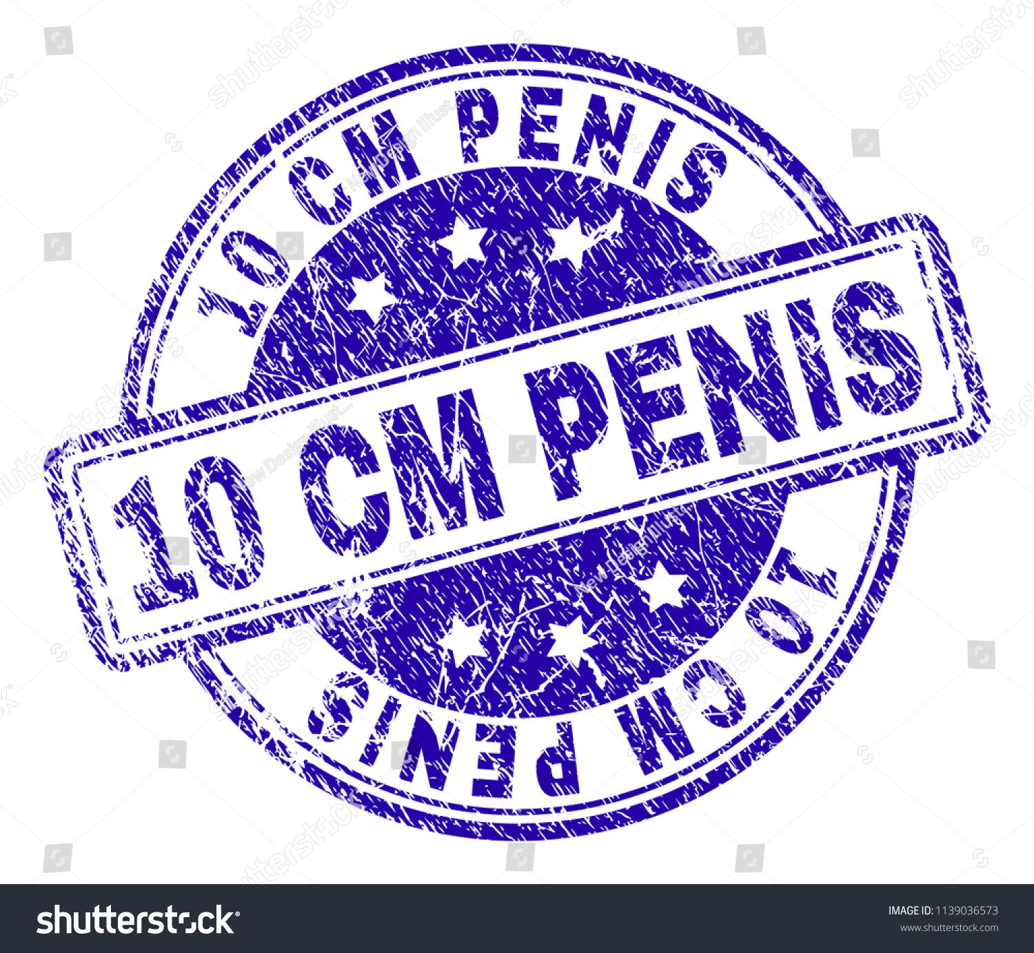 10 Cm Penis Stamp Seal Imprint Stock Vector Royalty Free 1139036573
