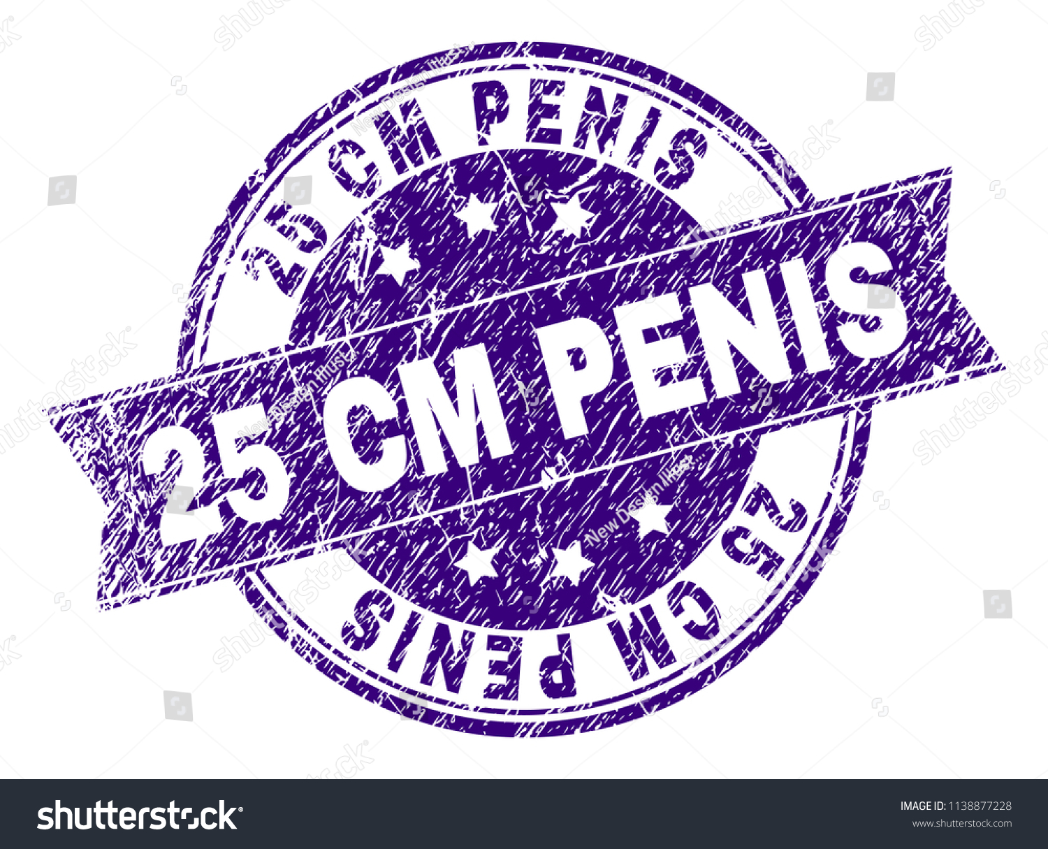 25 Cm Penis Stamp Seal Watermark Vetor Stock Livre De Direitos