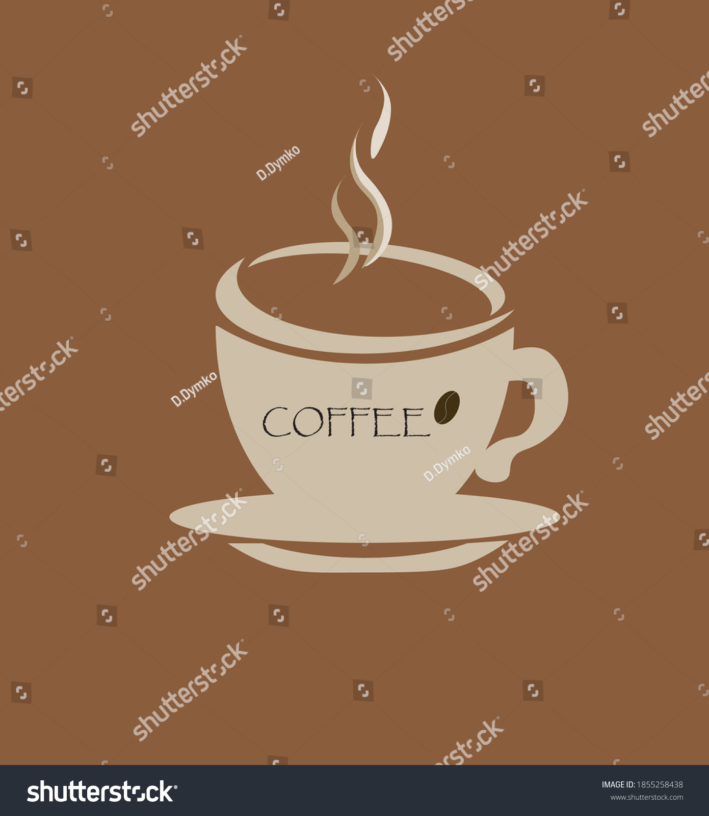 Coffee Cup Vector Graphics Symbol Stock Vector (Royalty Free) 1855258438