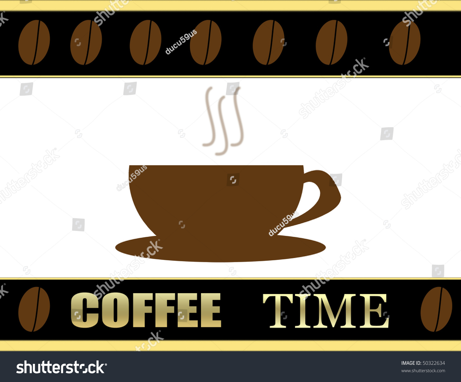 Coffee Time Template More Available Stock Vector (Royalty Free) 50322634