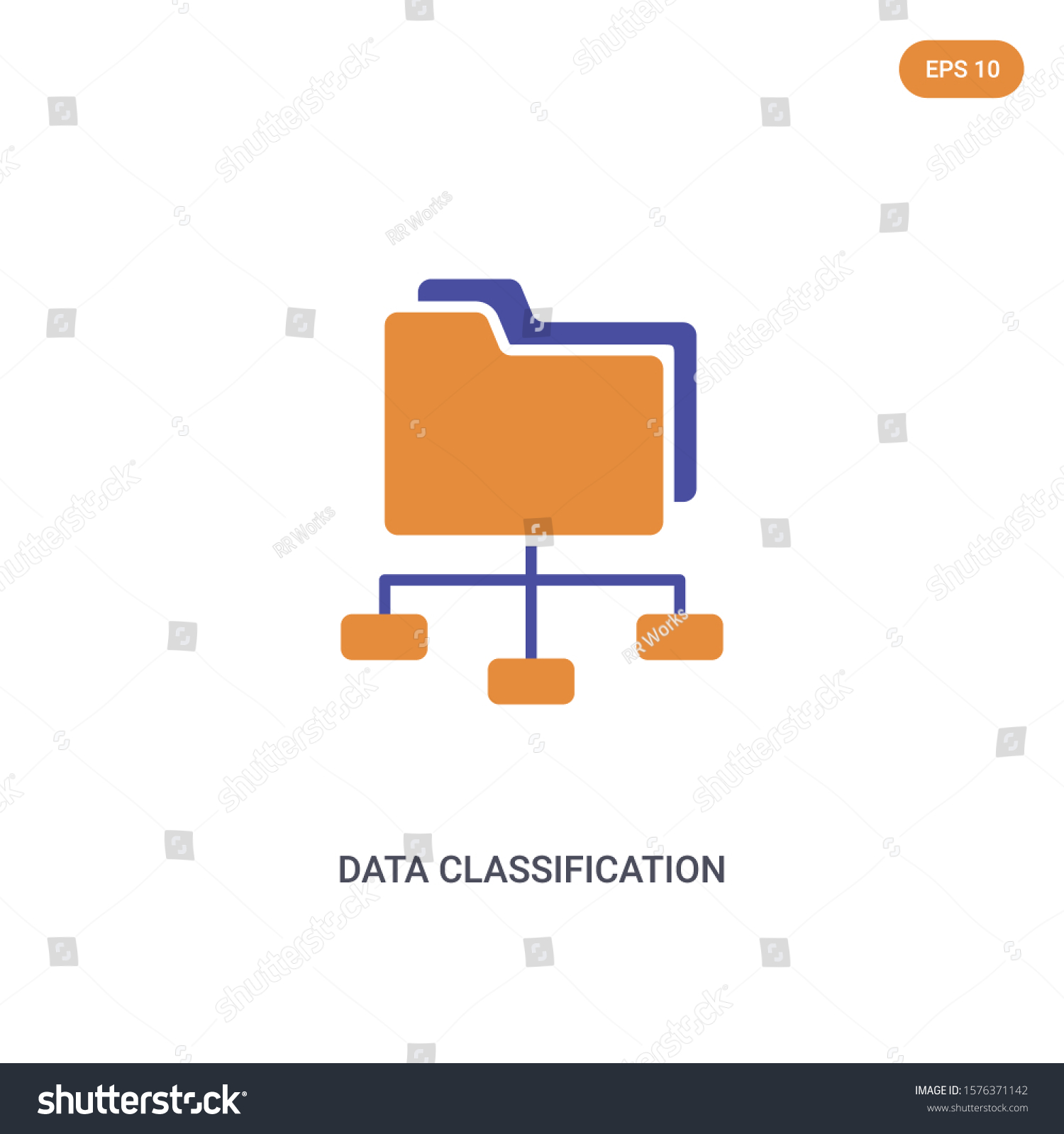 2 Color Data Classification Concept Vector Stock Vector (Royalty Free ...