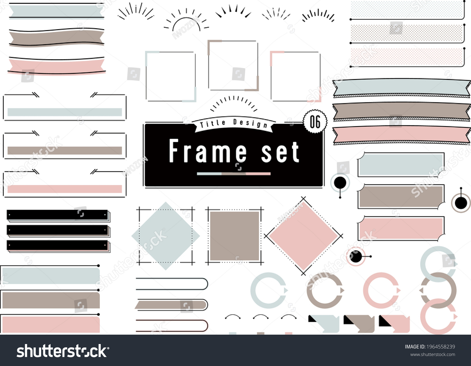 3 Color Title Design Frame Set Stock Vector (Royalty Free) 1964558239 ...