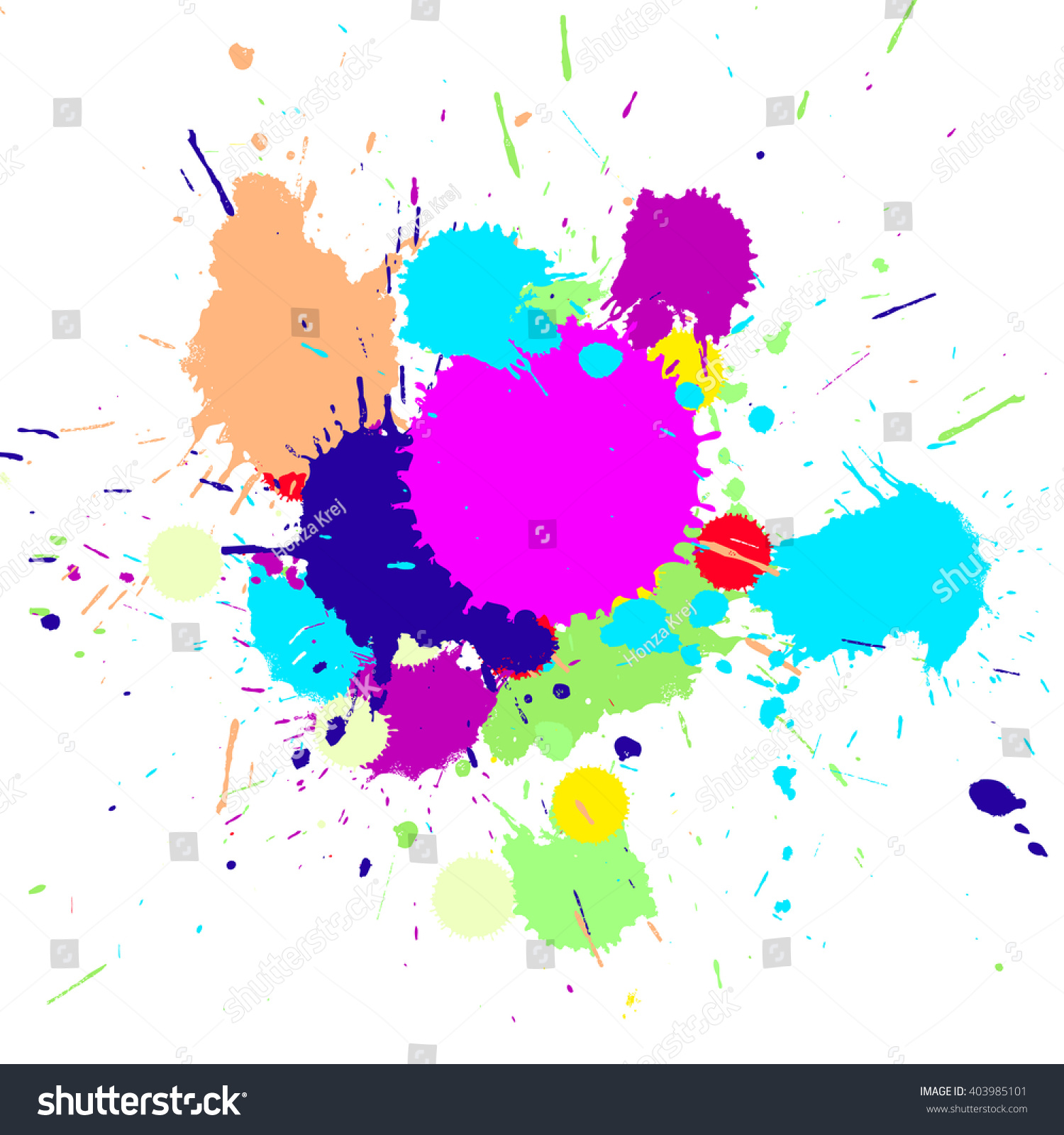Colored Blot Isolated On White Background Stock Vector (Royalty Free ...